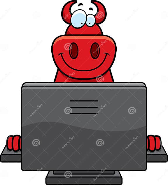 Cartoon Devil Computer stock vector. Illustration of devil - 47474357