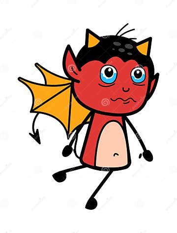 Cartoon Devil Crying stock illustration. Illustration of disappoint ...