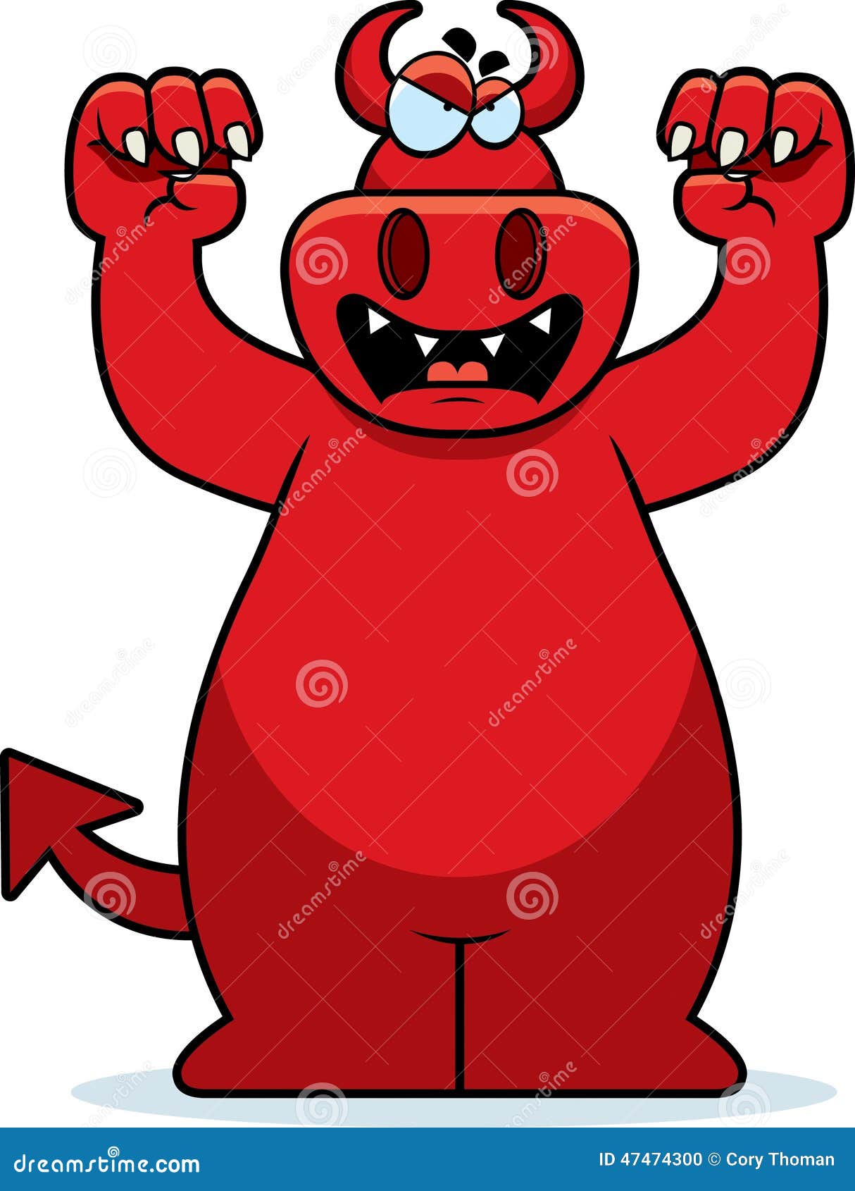 Cartoon Devil Growling stock vector. Illustration of growling - 47474300