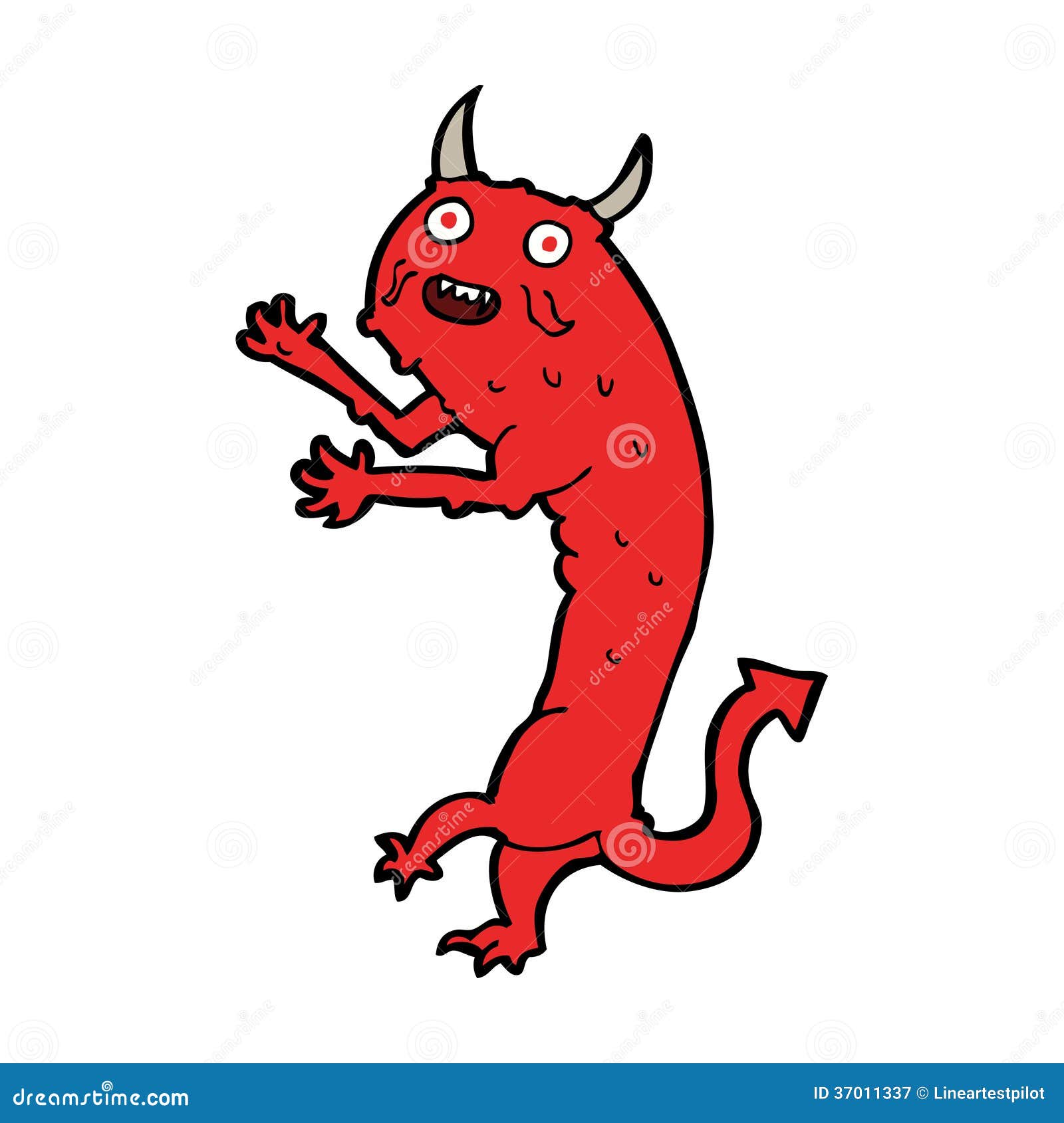 Cartoon devil stock vector. Illustration of silly, monster - 37011337