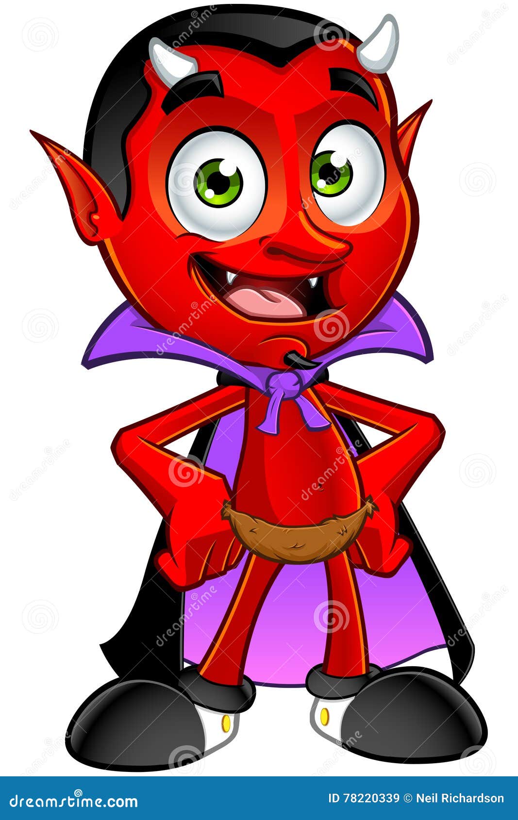 Cartoon Devil - Hands on Hips Stock Vector - Illustration of devil ...
