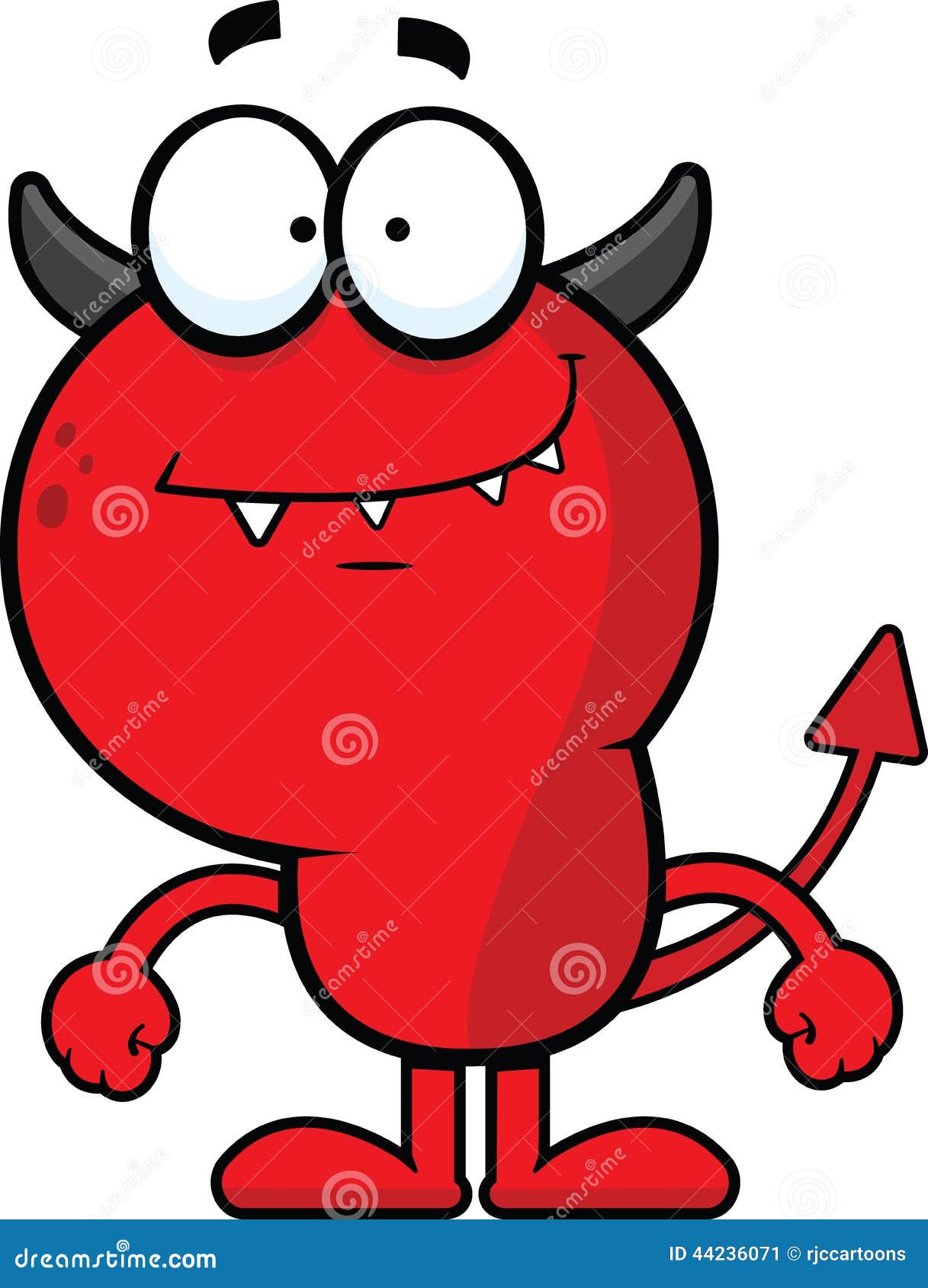 Cartoon Devil Happy stock vector. Illustration of expression - 44236071