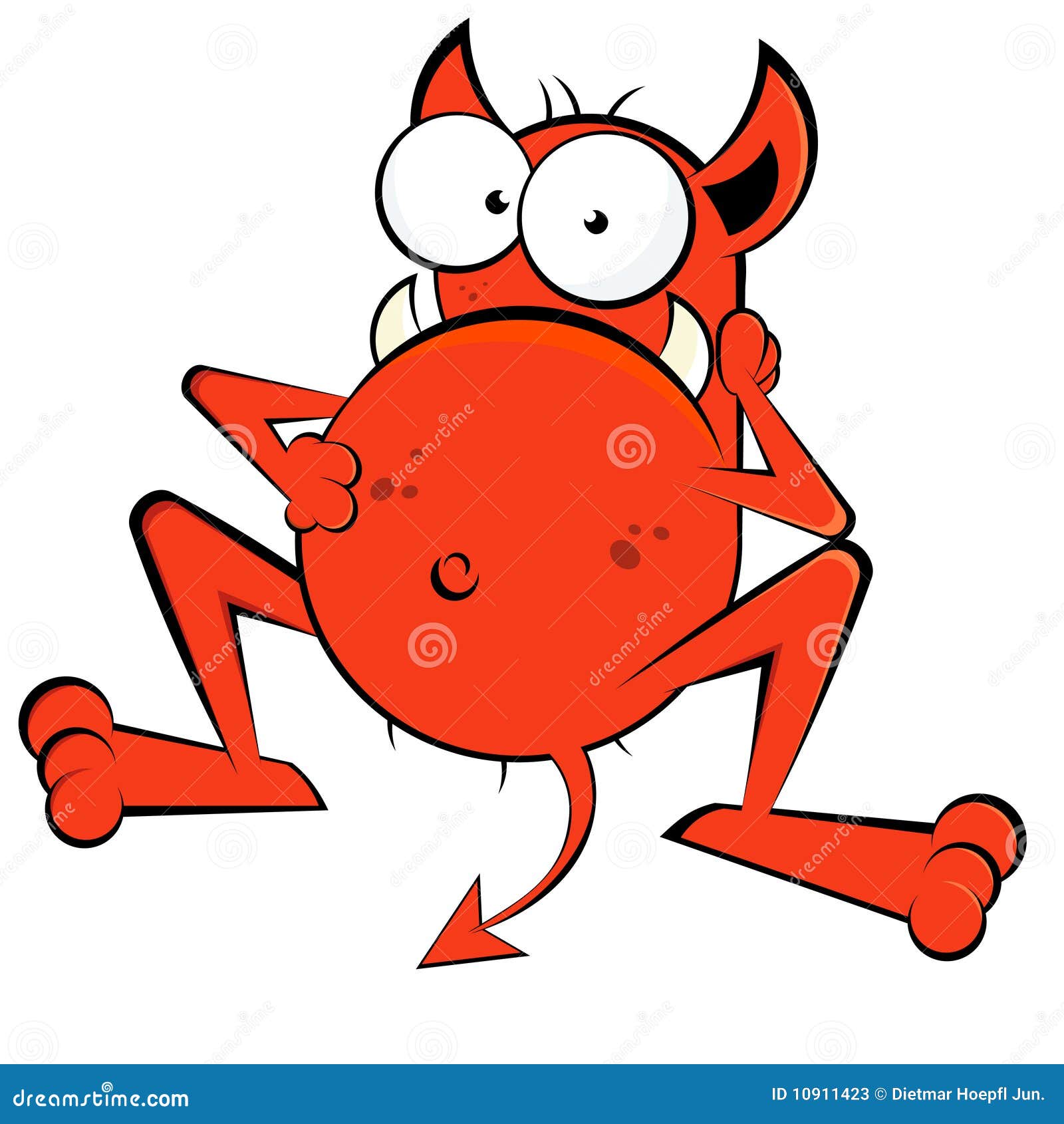 Cartoon devil illustration stock vector. Illustration of figure - 10911423