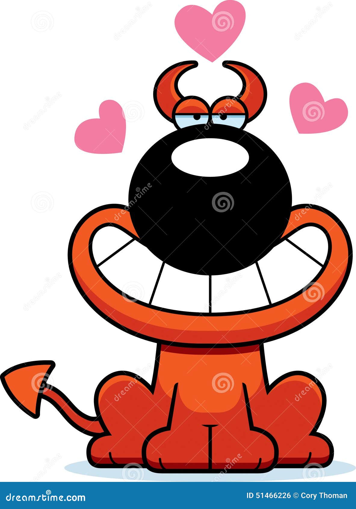 Cartoon Devil Love stock vector. Illustration of smiling - 51466226