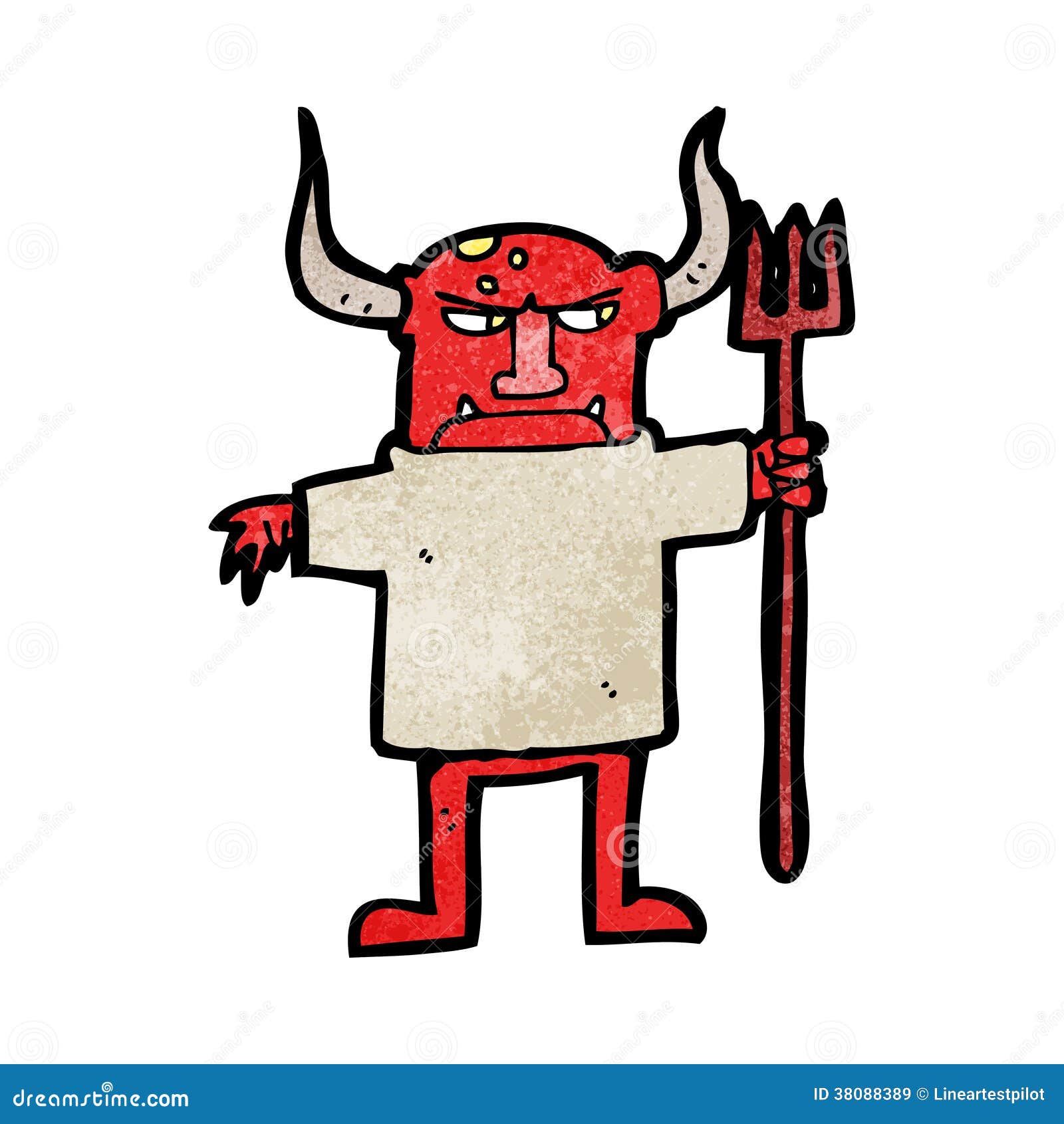 Cartoon devil man stock vector. Illustration of quirky - 38088389