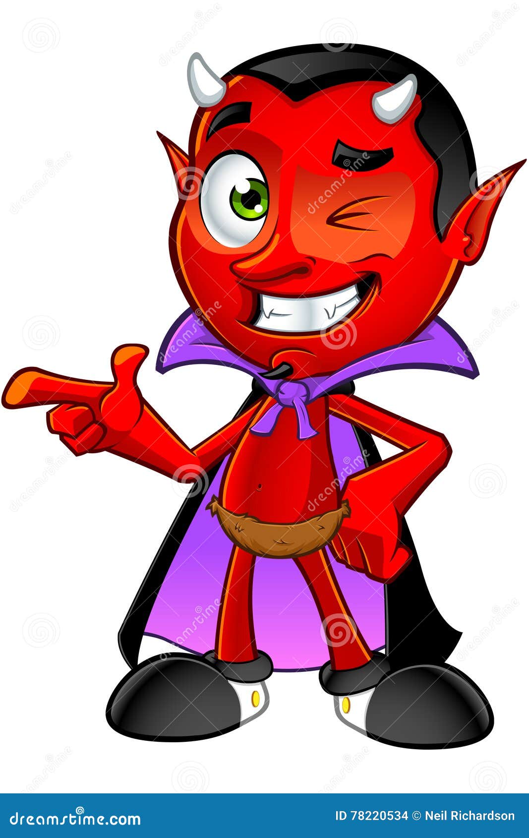 Cartoon Devil - Pointing stock vector. Illustration of mascot - 78220534