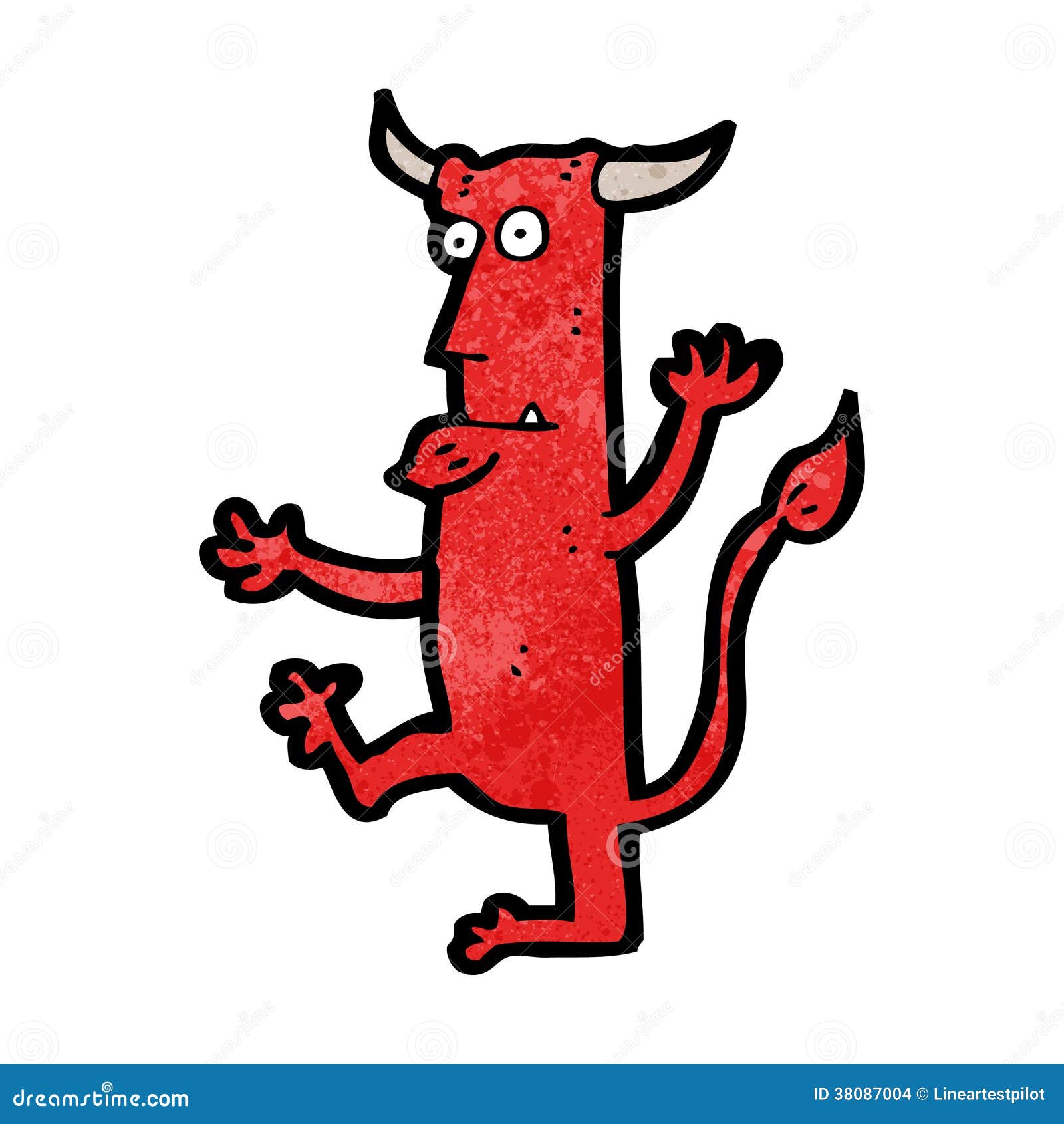 Cartoon devil stock vector. Illustration of retro, devil - 38087004