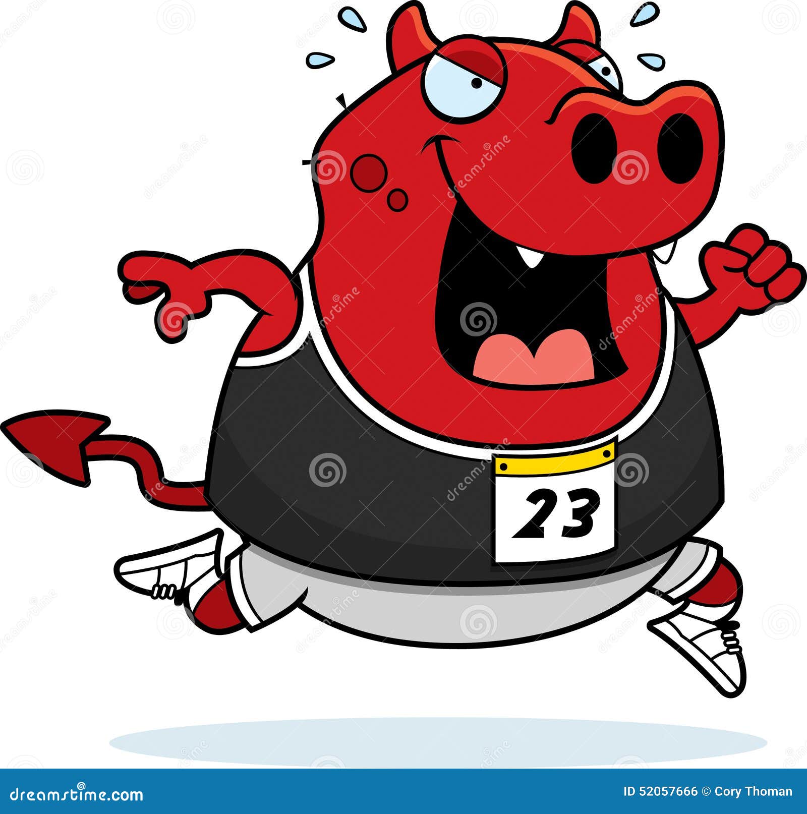 Cartoon Devil Running Race stock vector. Illustration of cartoon - 52057666