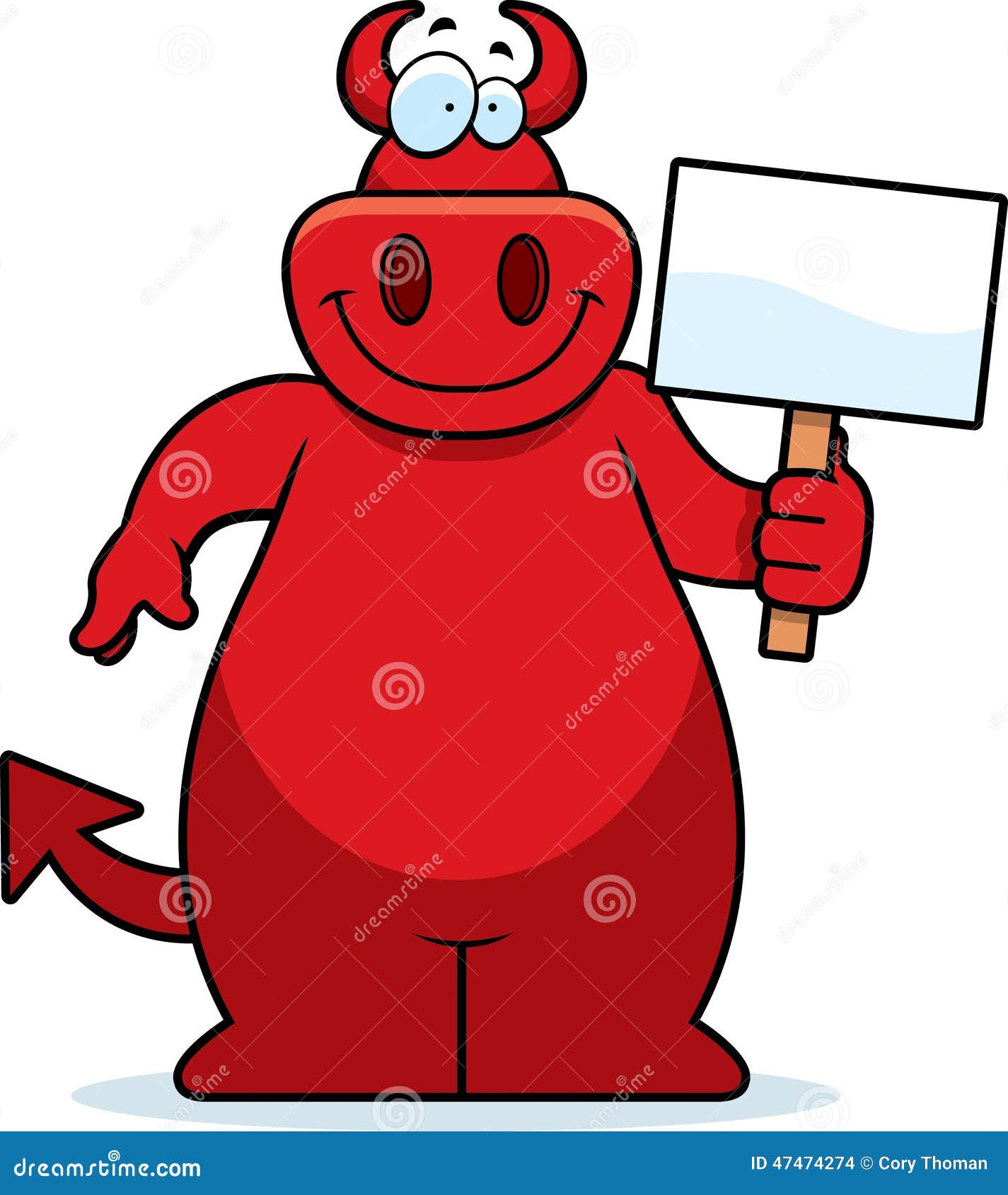 Cartoon Devil Sign stock vector. Illustration of animal - 47474274