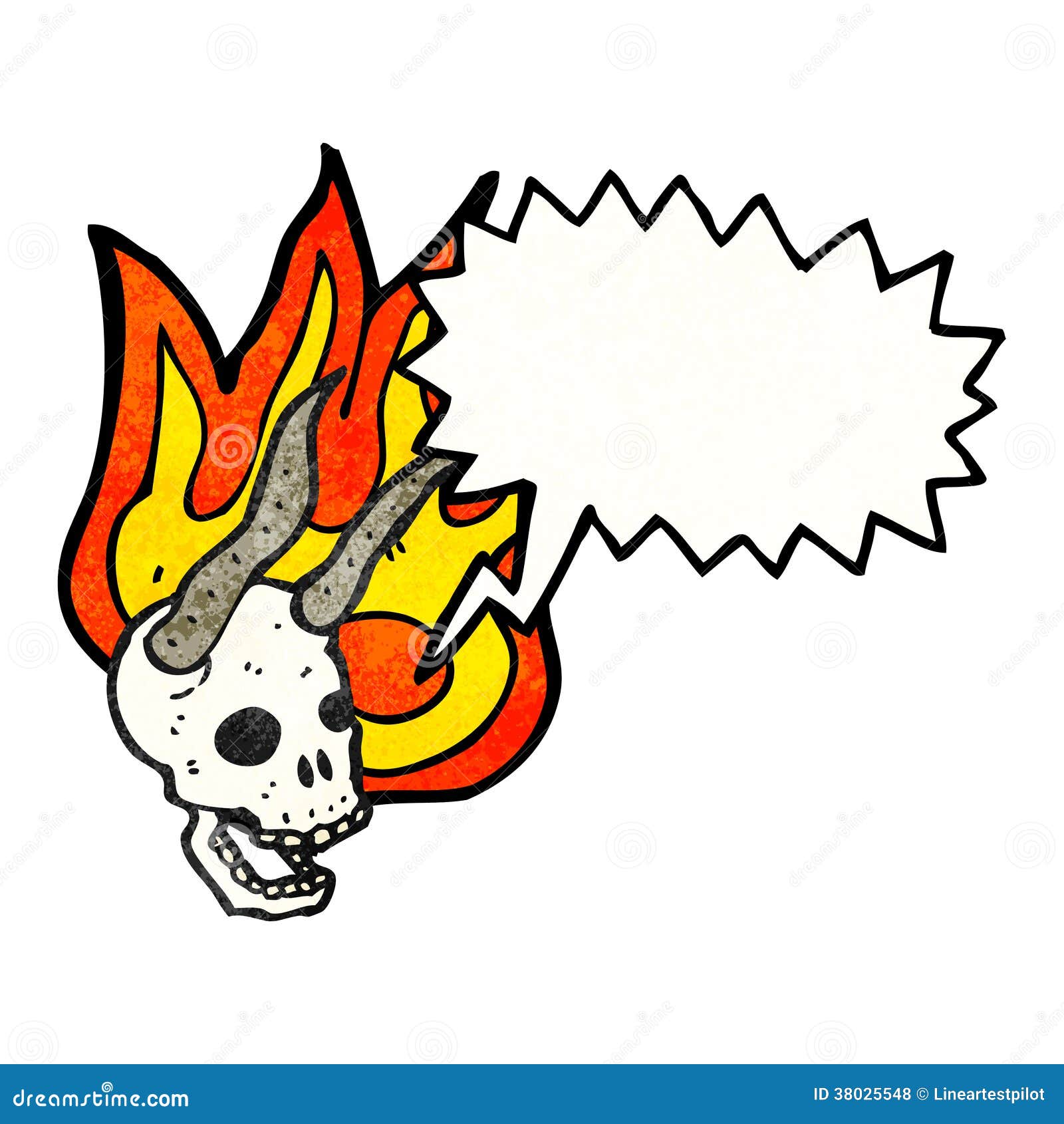 Cartoon devil skull stock vector. Illustration of speaking - 38025548