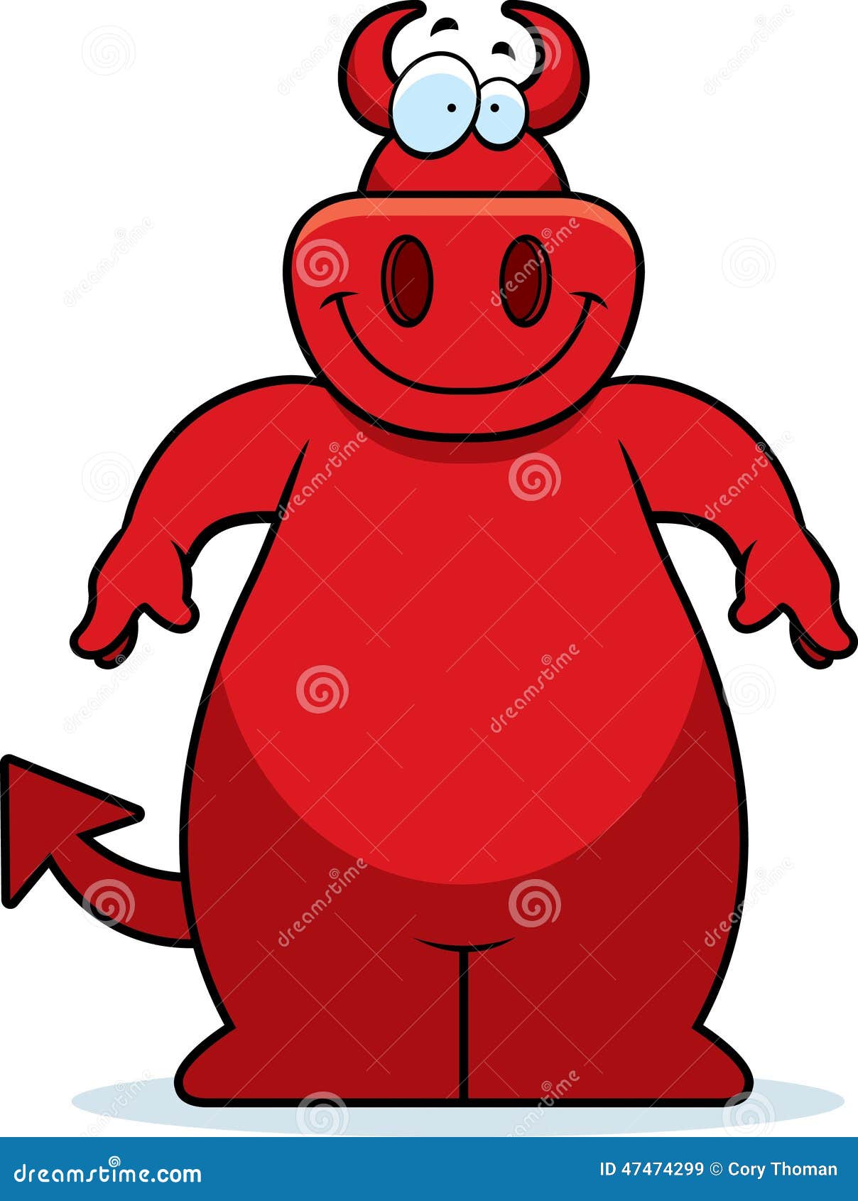 Cartoon Devil Smiling stock vector. Illustration of smiling - 47474299