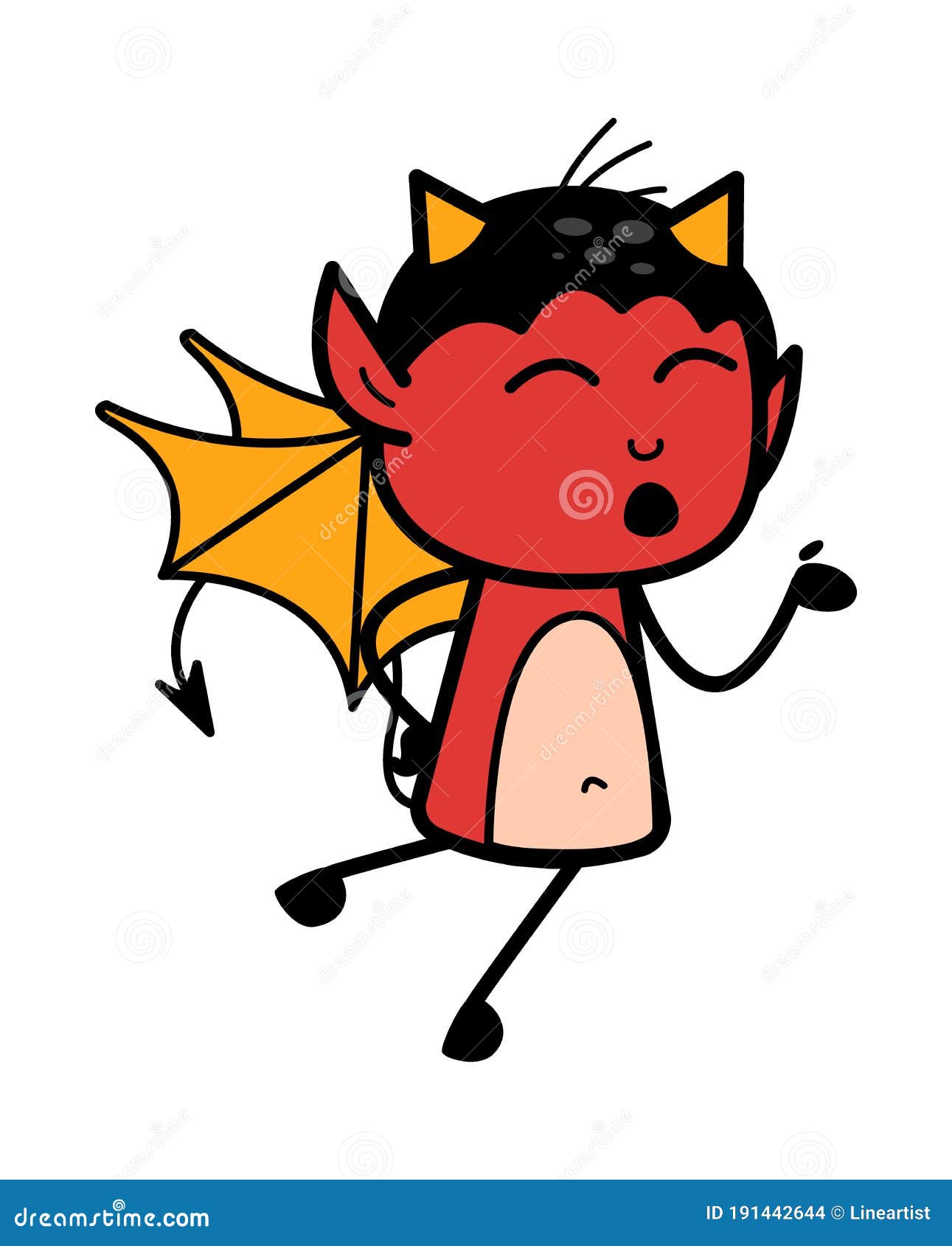 Cartoon Devil Speaking stock illustration. Illustration of demon ...