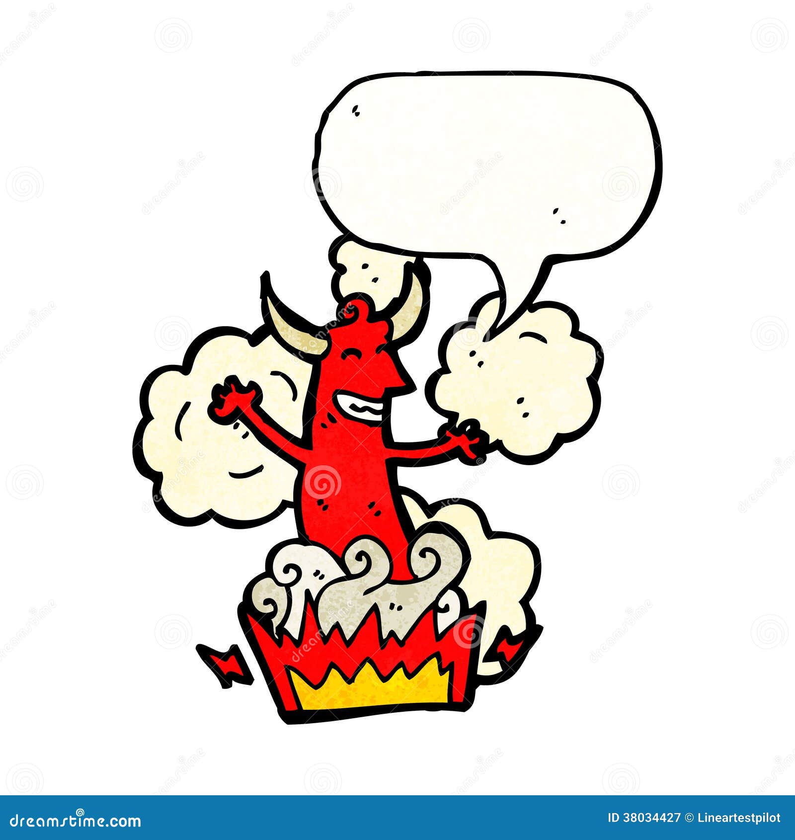 Cartoon Devil with Speech Bubble Stock Vector - Illustration of ...