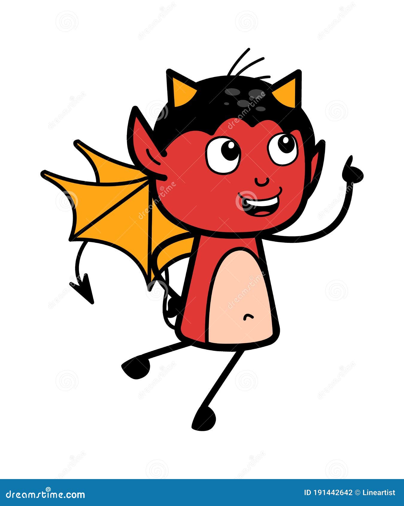 Cartoon Devil Talking Happy Stock Illustration - Illustration of glad ...