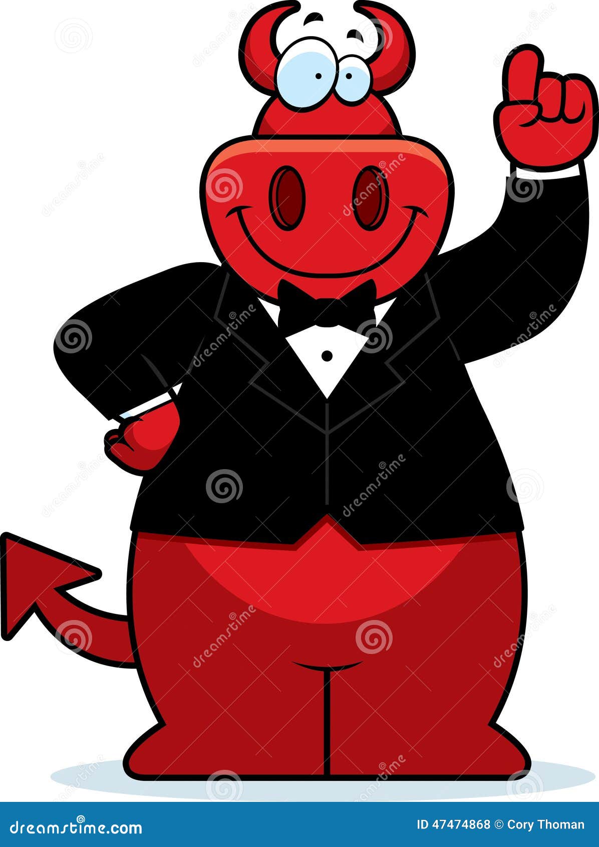 Cartoon Devil Tuxedo stock vector. Illustration of tuxedo - 47474868