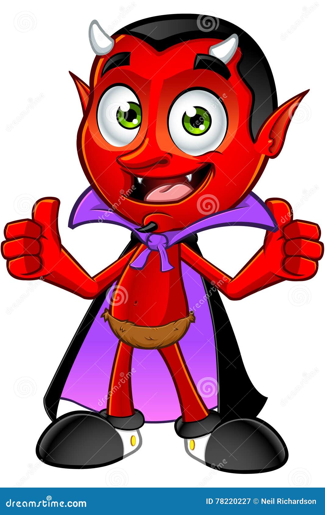 Cartoon Devil - Two Thumbs Up Stock Vector - Illustration of thumbs ...