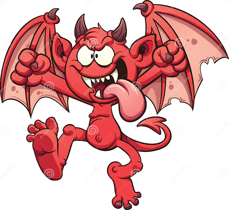 Cartoon devil stock vector. Illustration of smiling, cartoon - 65681574
