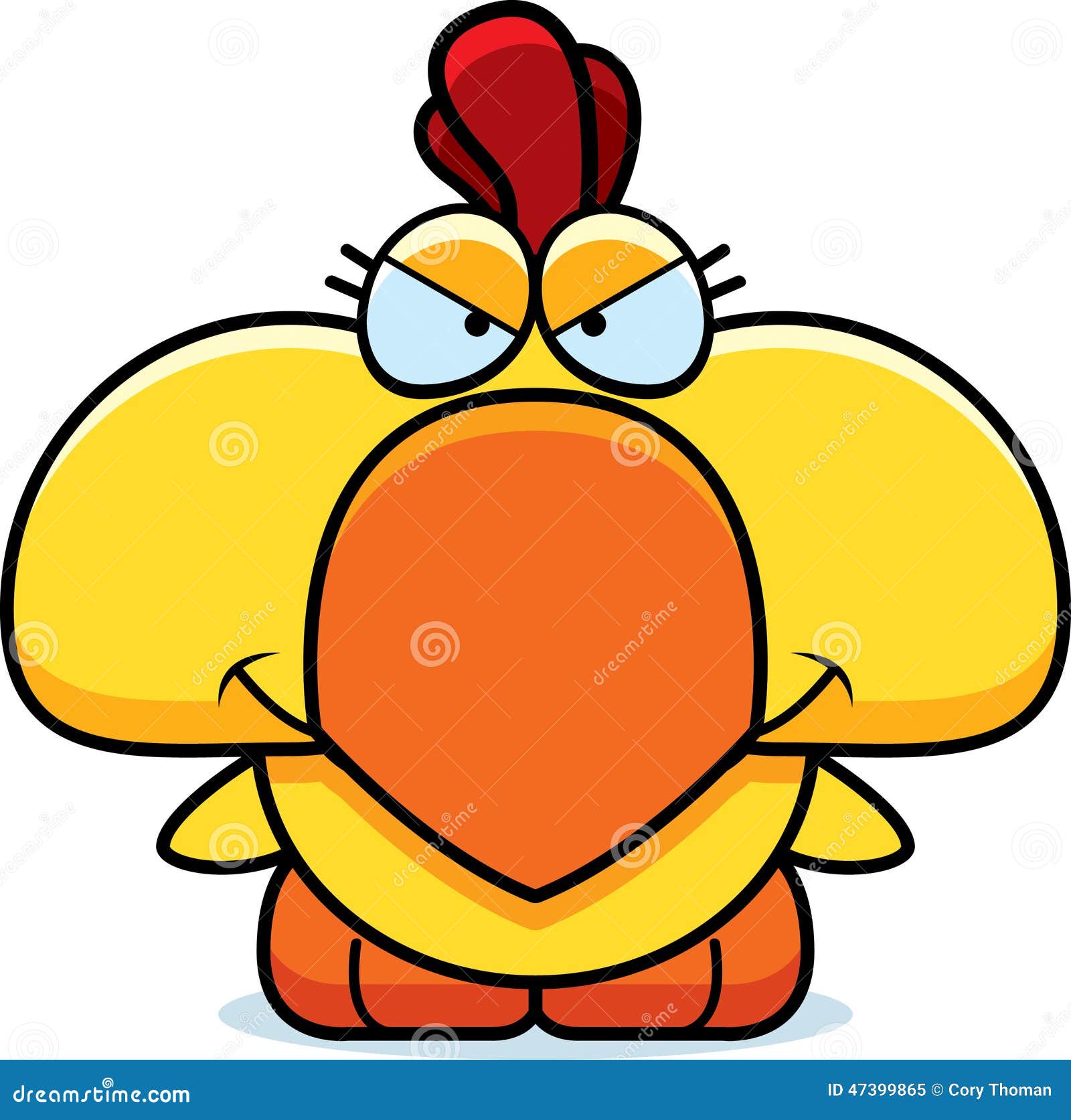 Cartoon Devious Chicken stock vector. Illustration of clip - 47399865