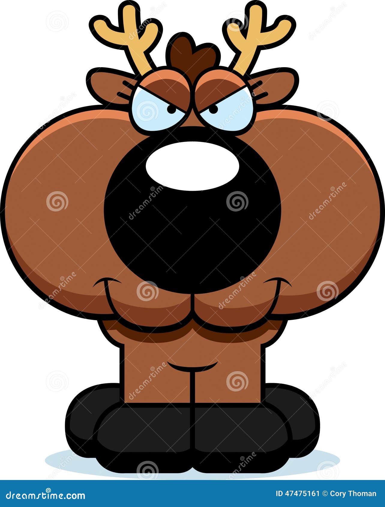Cartoon Devious Deer stock vector. Illustration of antlers - 47475161