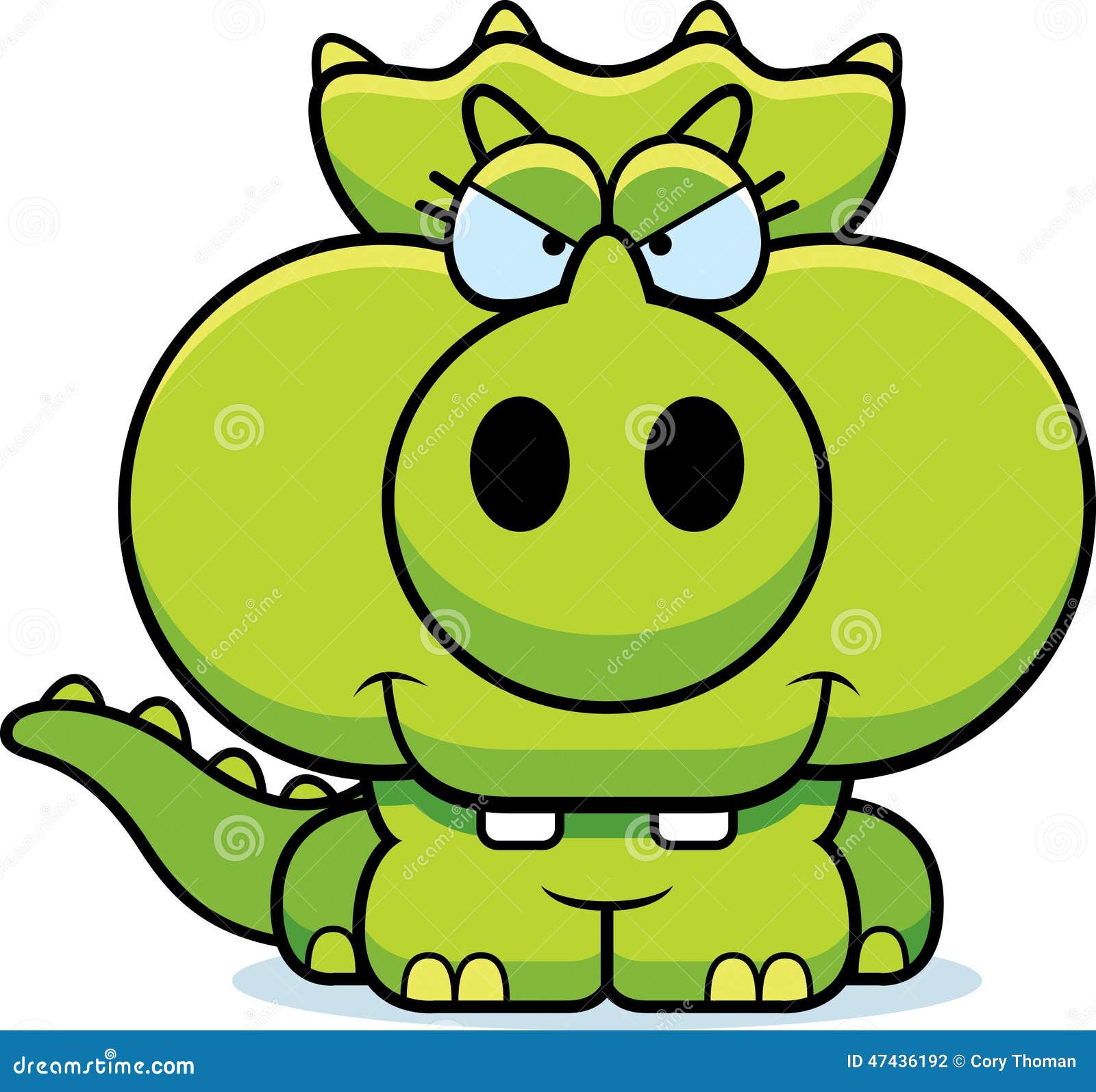 Cartoon Devious Triceratops Stock Vector - Illustration of dinosaur ...