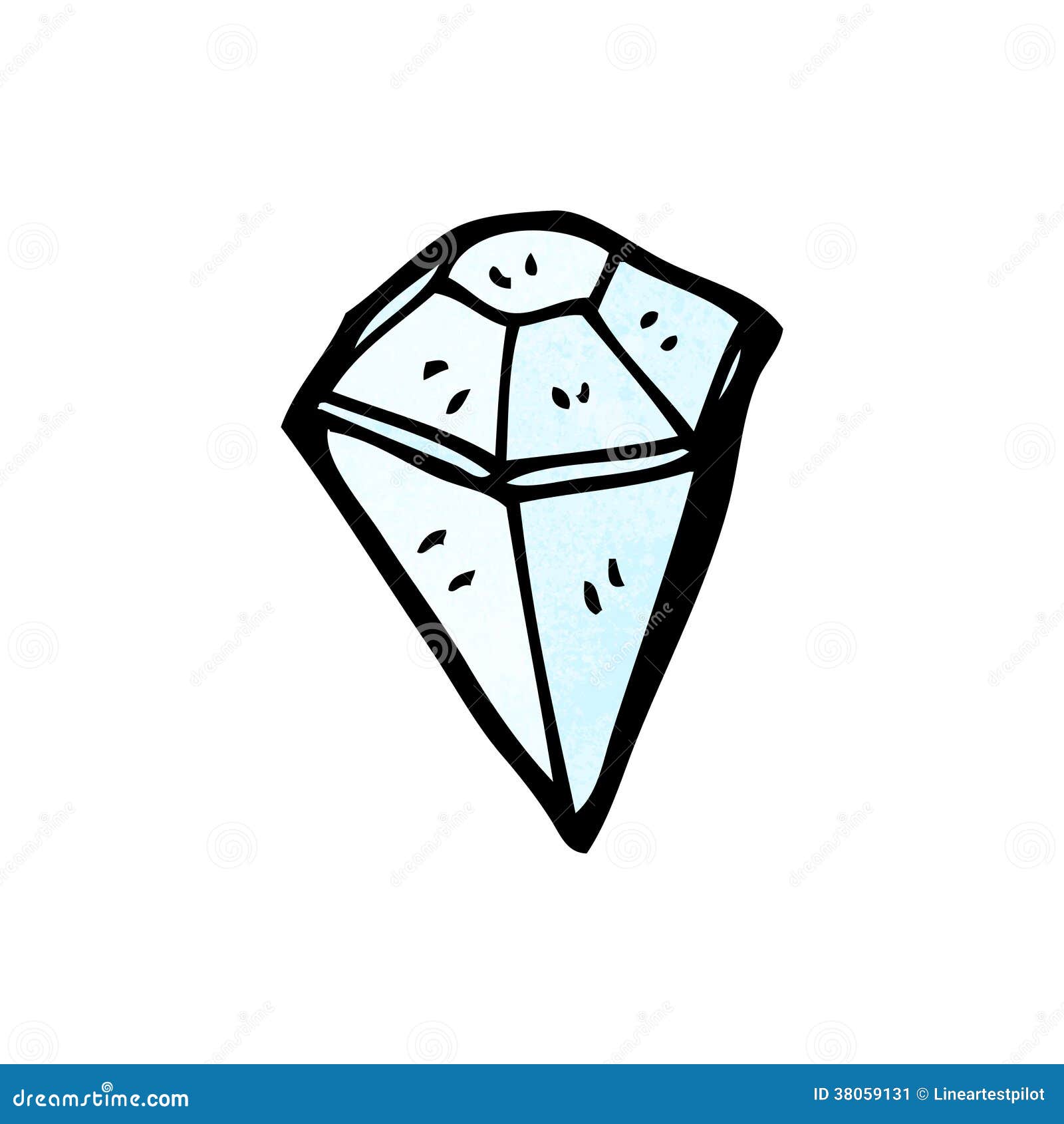 Cartoon diamond stock vector. Illustration of drawn, cute - 38059131