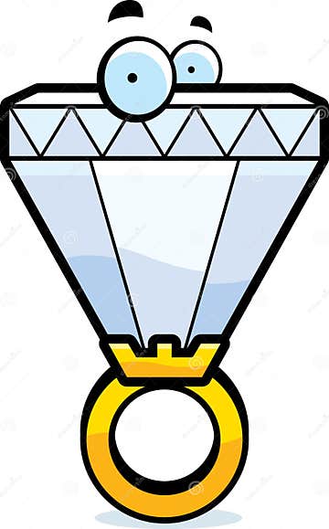 Cartoon Diamond Ring stock vector. Illustration of ring - 41819692