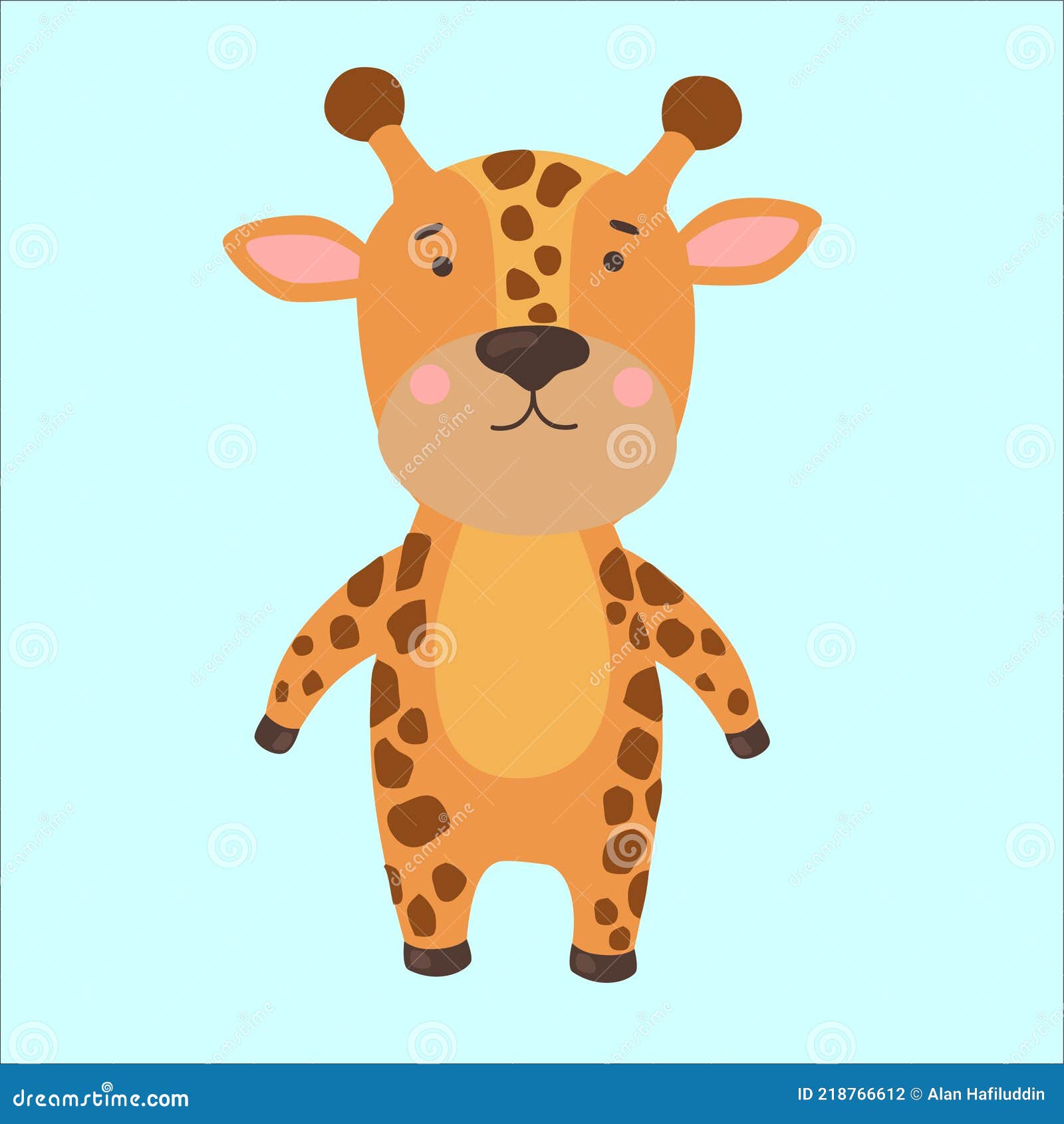 Cartoon dier blij grappig vector illustratie. Illustration of grappig ...