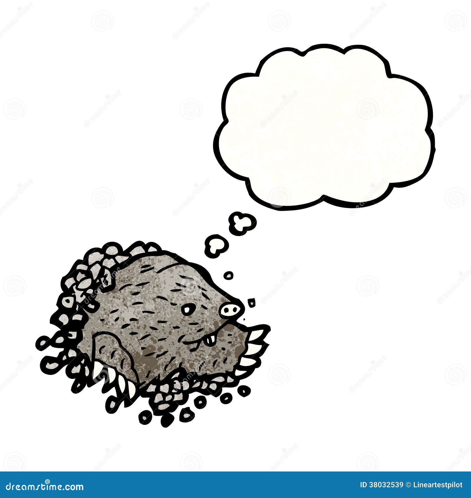 Cartoon digging mole stock vector. Illustration of thinking - 38032539