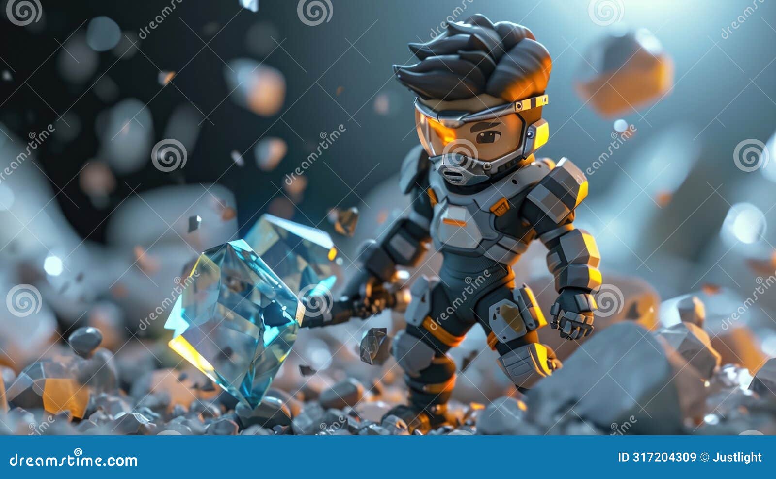 Cartoon Digital Avatars of Diamond Defender with the Ability To Create ...