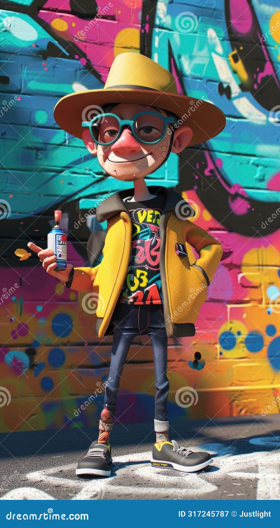 Cartoon Digital Avatars of GraffMaster a Cool and Confident Avatar ...