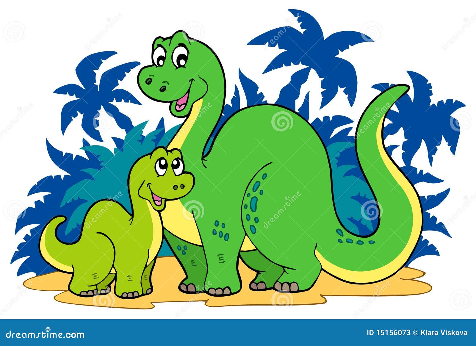 Cartoon dinosaur family stock vector. Illustration of look - 15156073