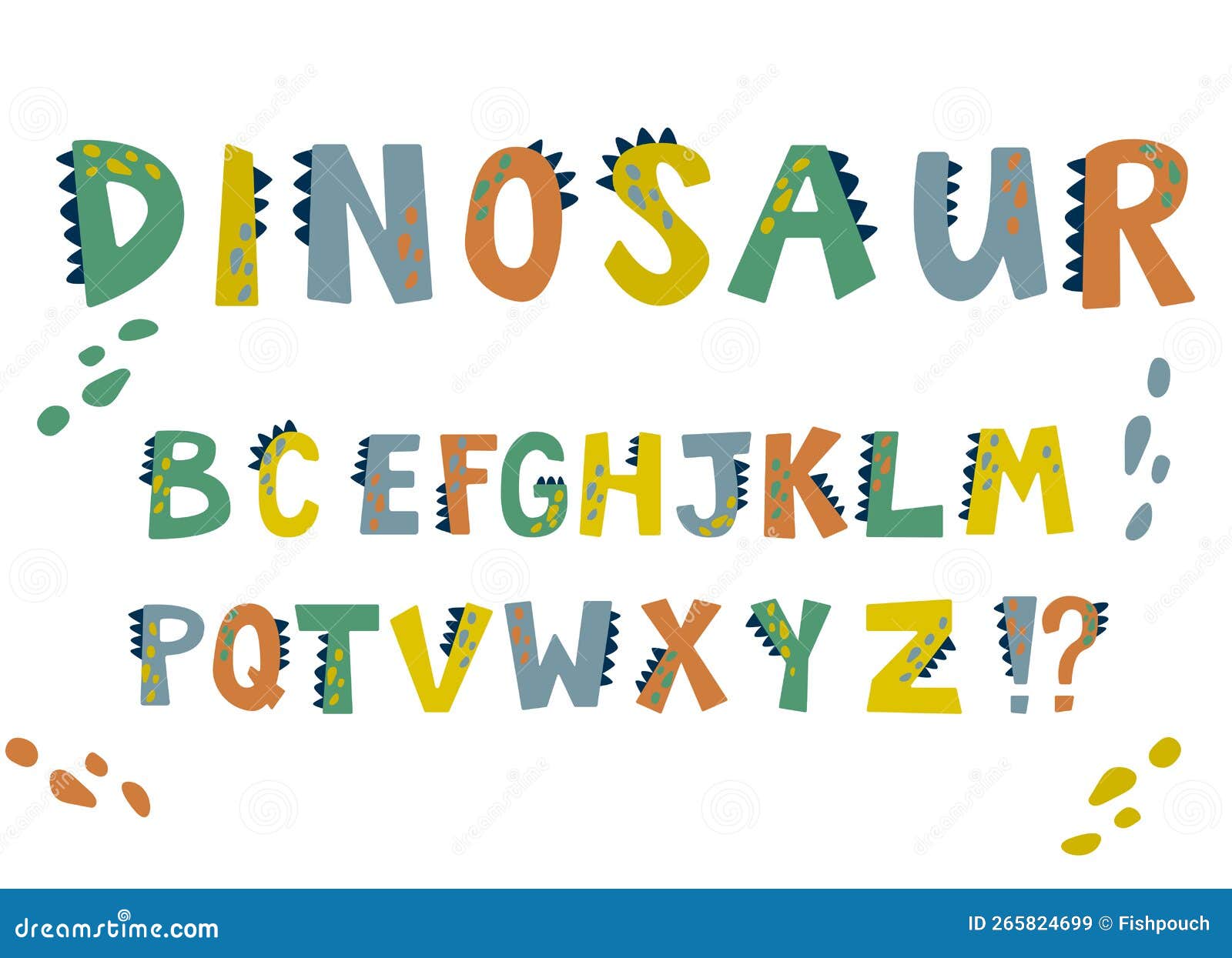 Cartoon Dinosaur Font. Dino Alphabet Decorated Letters, Funny Letters ... Cartoon Dinosaur Font. Dino Alphabet Decorated Letters, Funny Letters ...