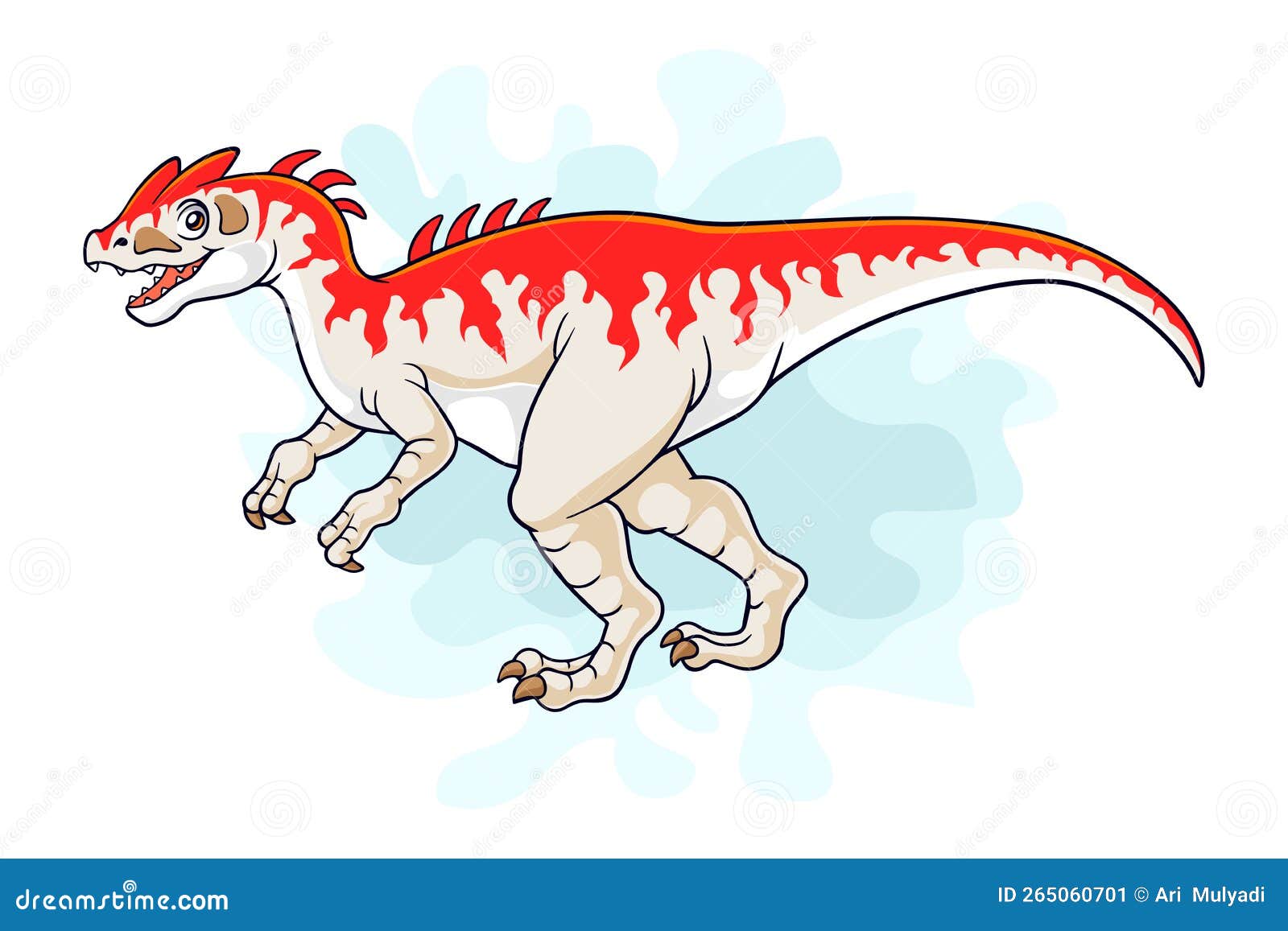 Cartoon Dinosaur Indominus Rex on White Background Stock Vector ...
