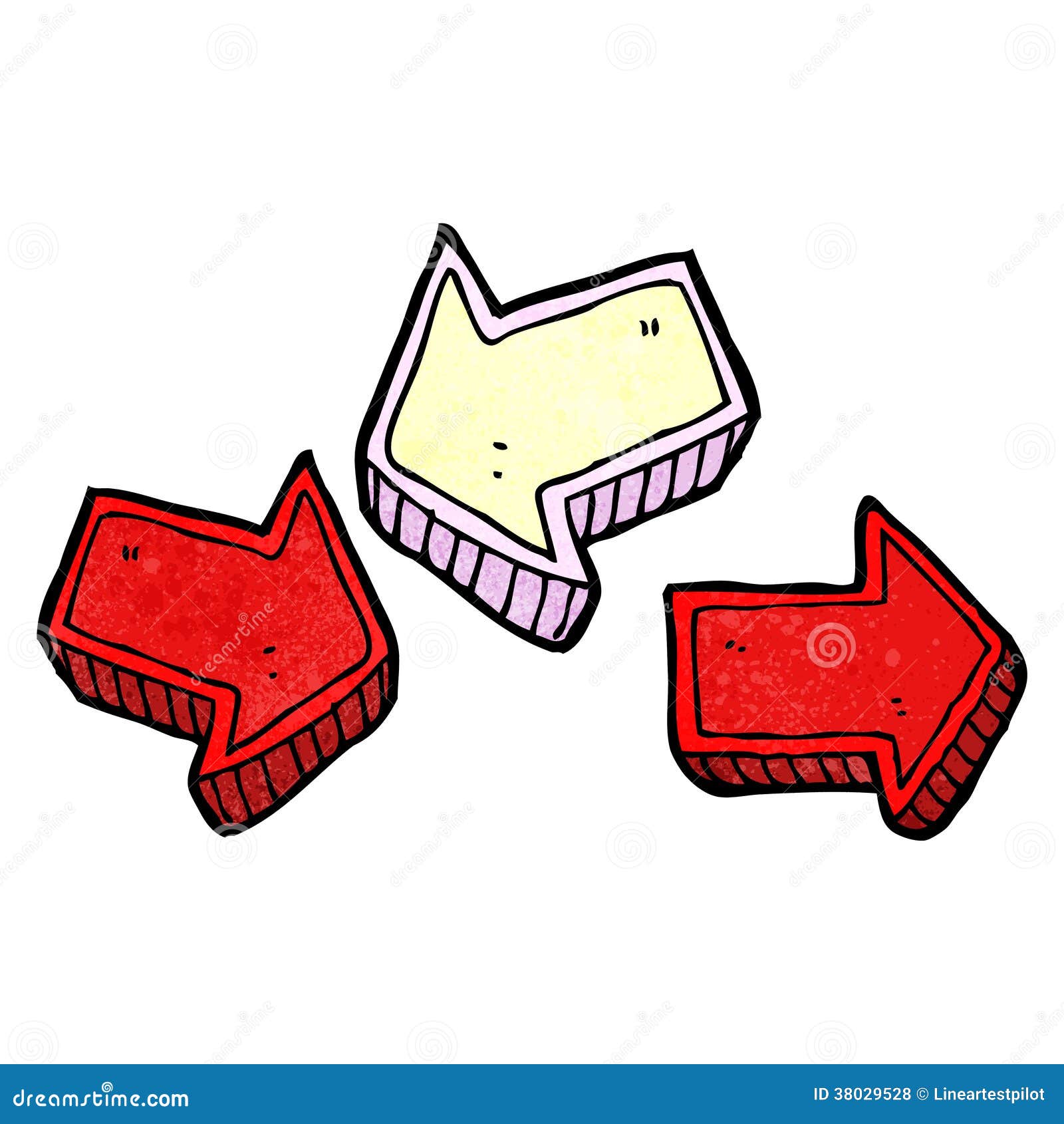 Cartoon direction arrows stock vector. Illustration of clip - 38029528