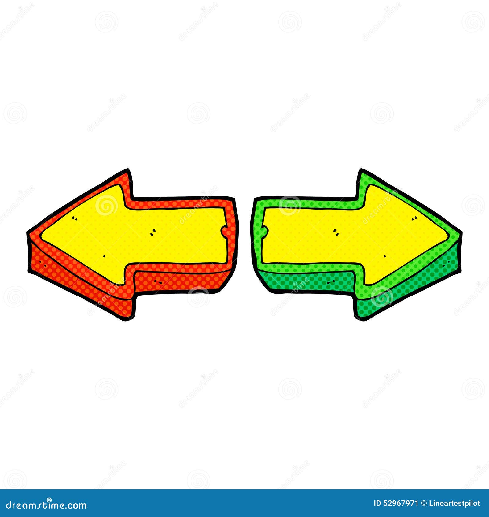 Cartoon direction arrows stock illustration. Illustration of doodle ...