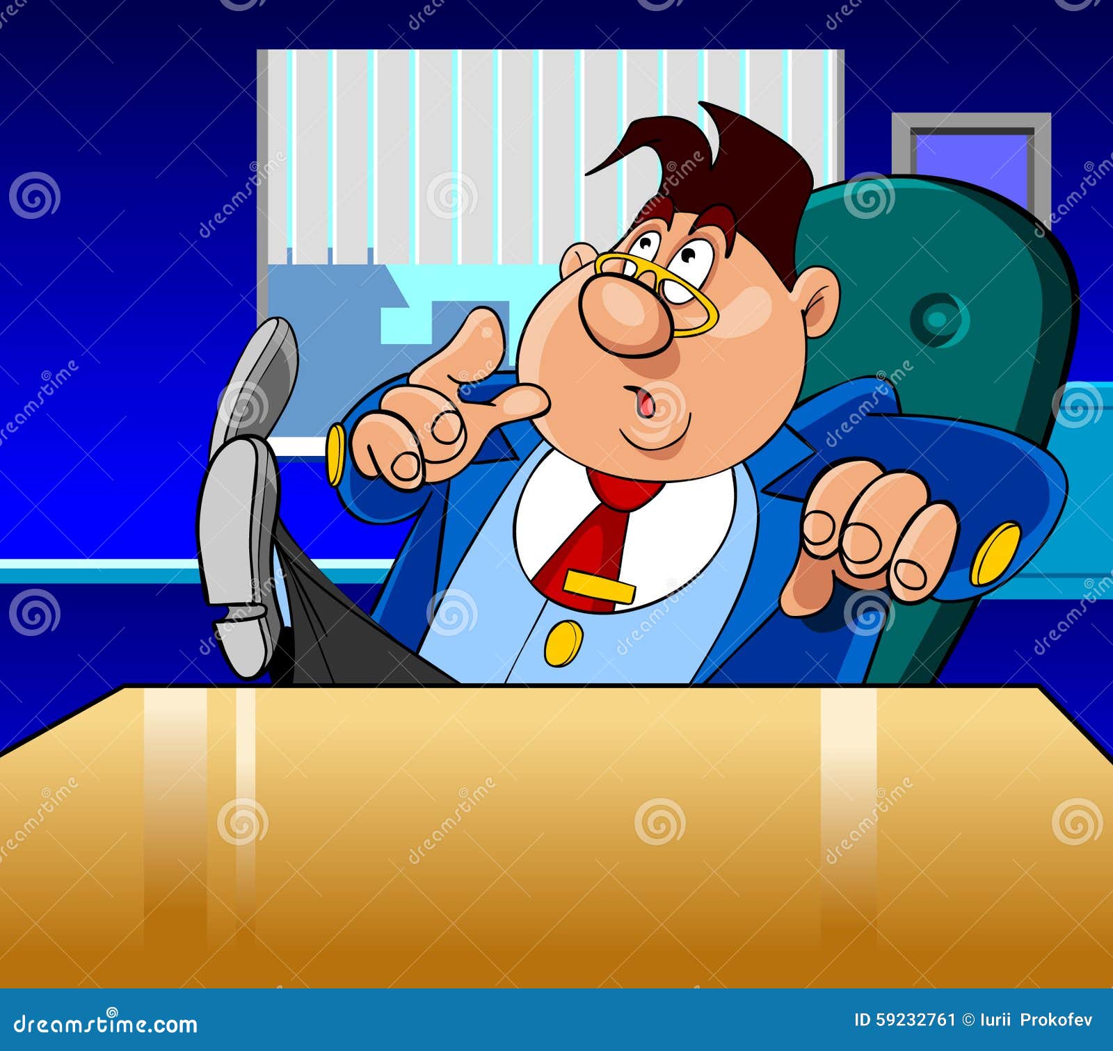 Cartoon Director Man Very Surprised Stock Vector - Illustration of ...