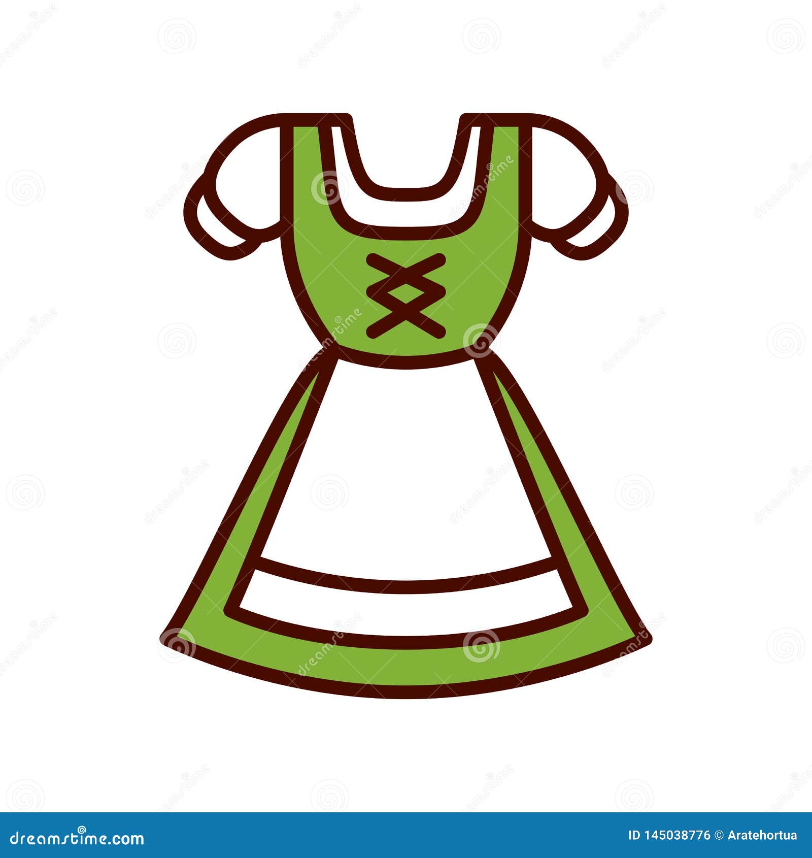 Cartoon Dirndl Emoji Icon Isolated Vector Illustration | CartoonDealer ...