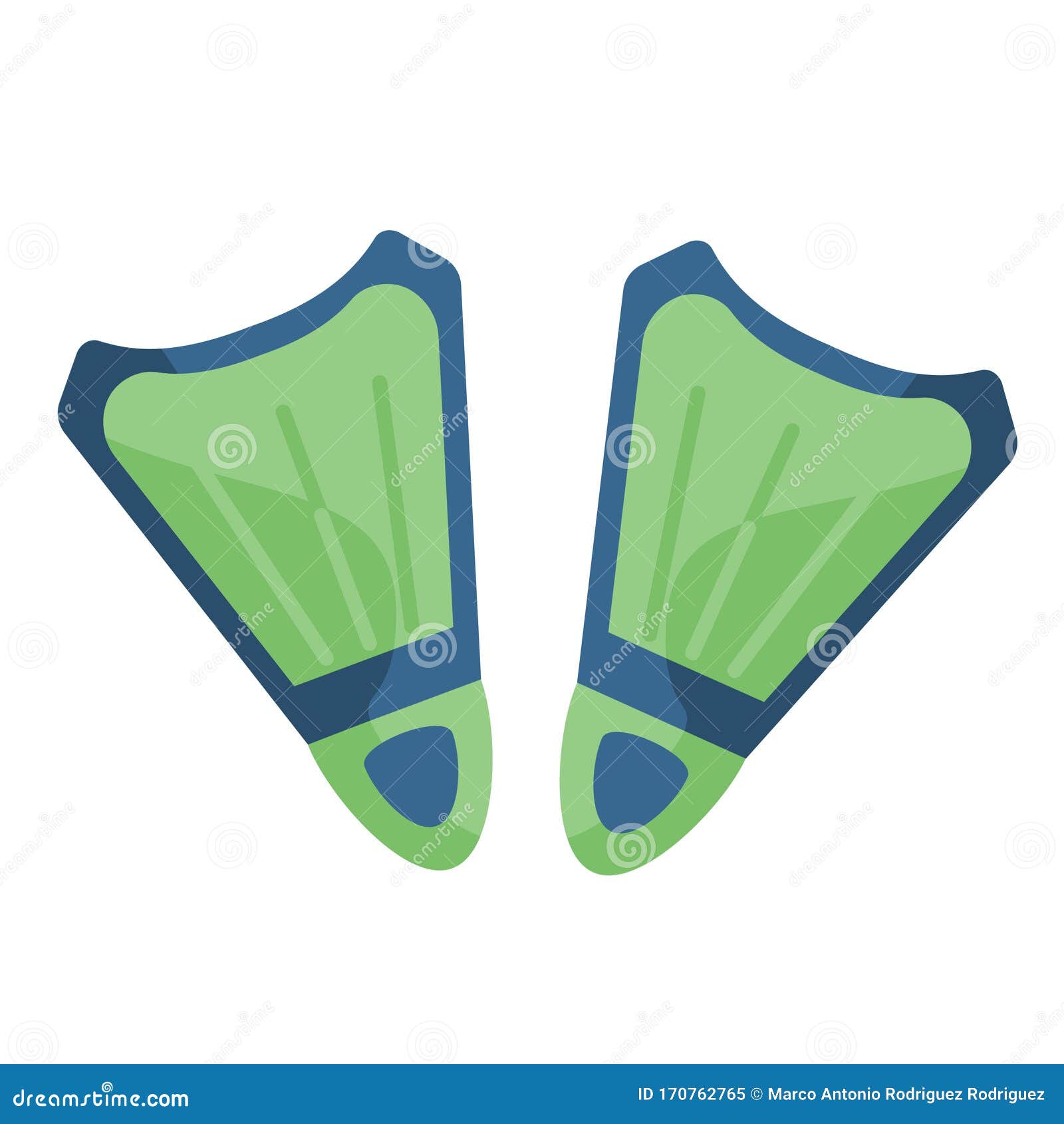 Cartoon Dive Fin Icon Illustration Isolated Stock Illustration ...