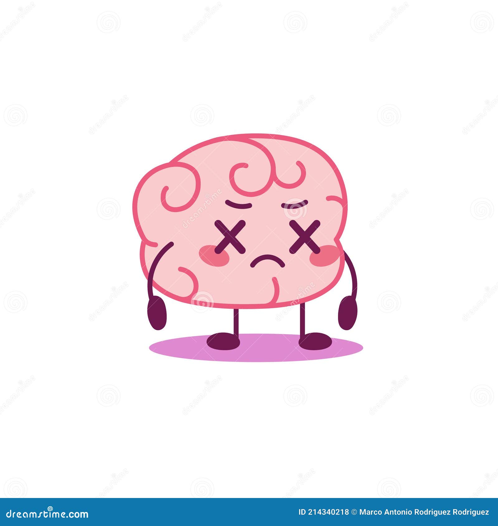 Cartoon of a dizzy brain stock vector. Illustration of clipart - 214340218