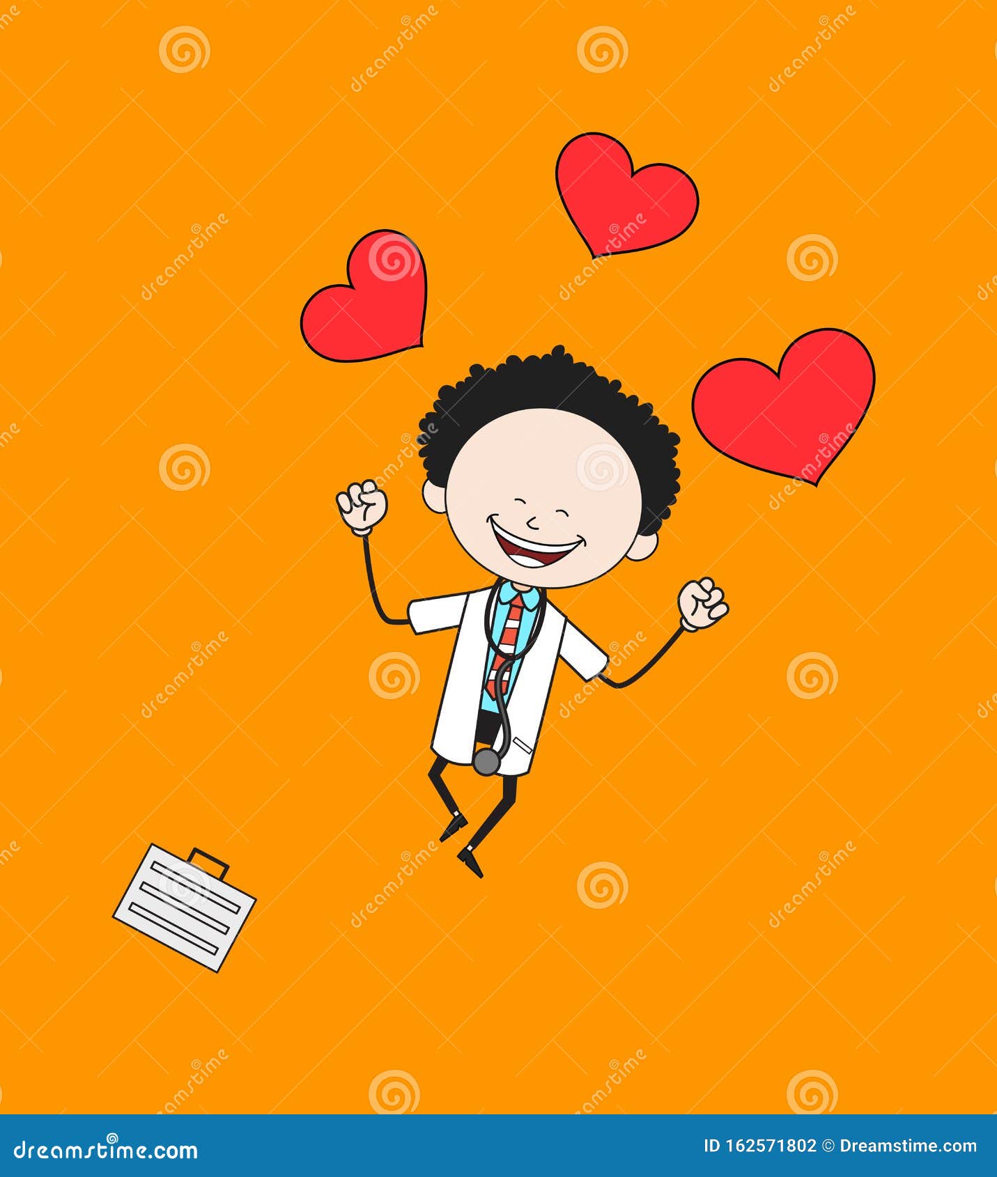 Cartoon Doctor - Feeling Very Excited Stock Vector - Illustration of ...