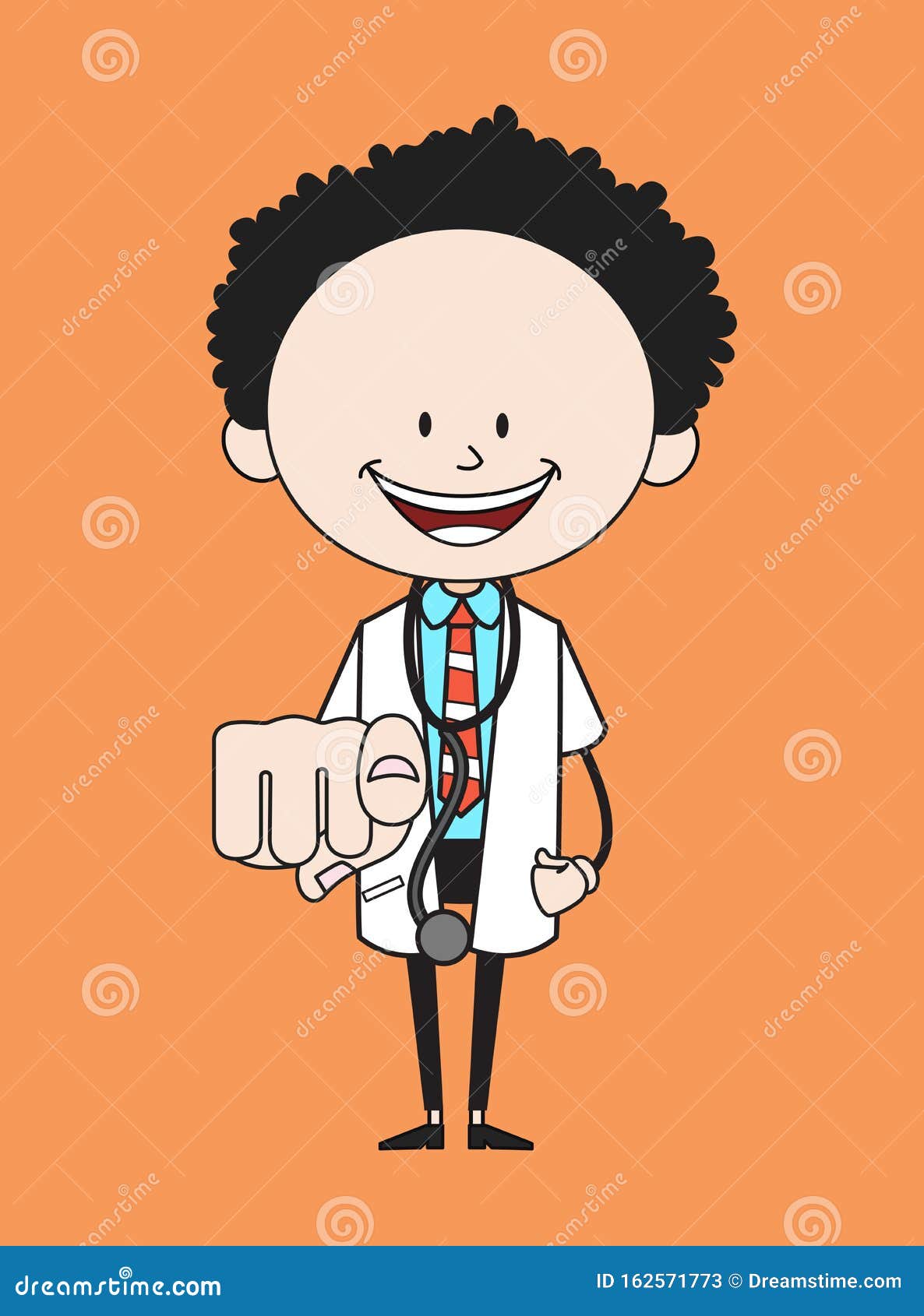 Cartoon Doctor - Laughing and Pointing Stock Vector - Illustration of ...