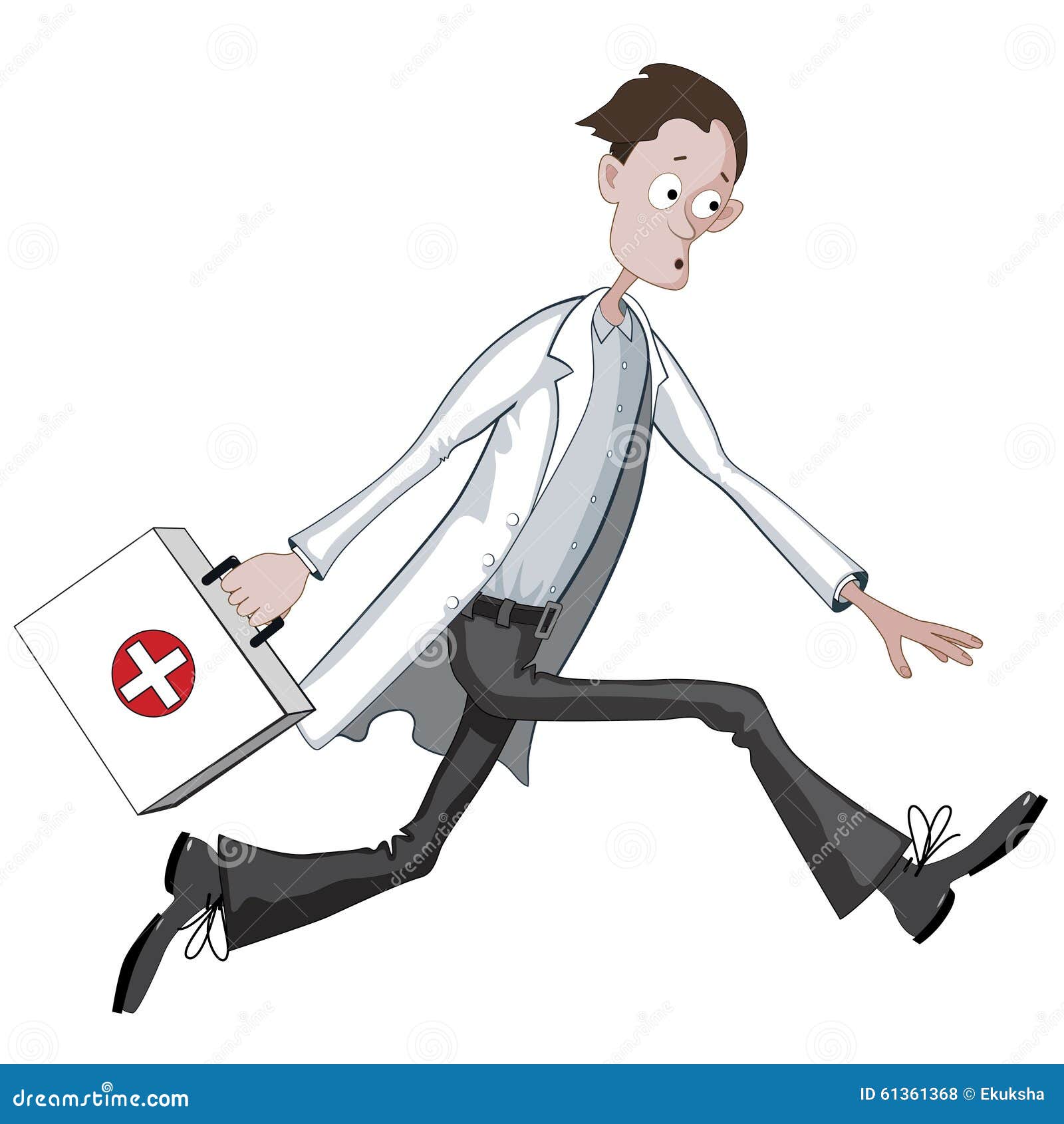 Doctor Running With Defibrillator Medical Clinics Worker Reanimation ...