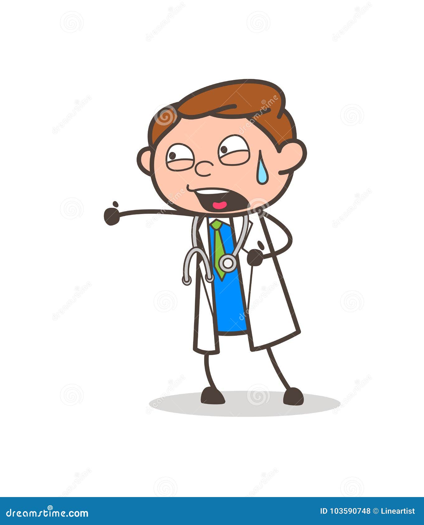 Cartoon Doctor Shouting Face Expression Stock Illustration ...