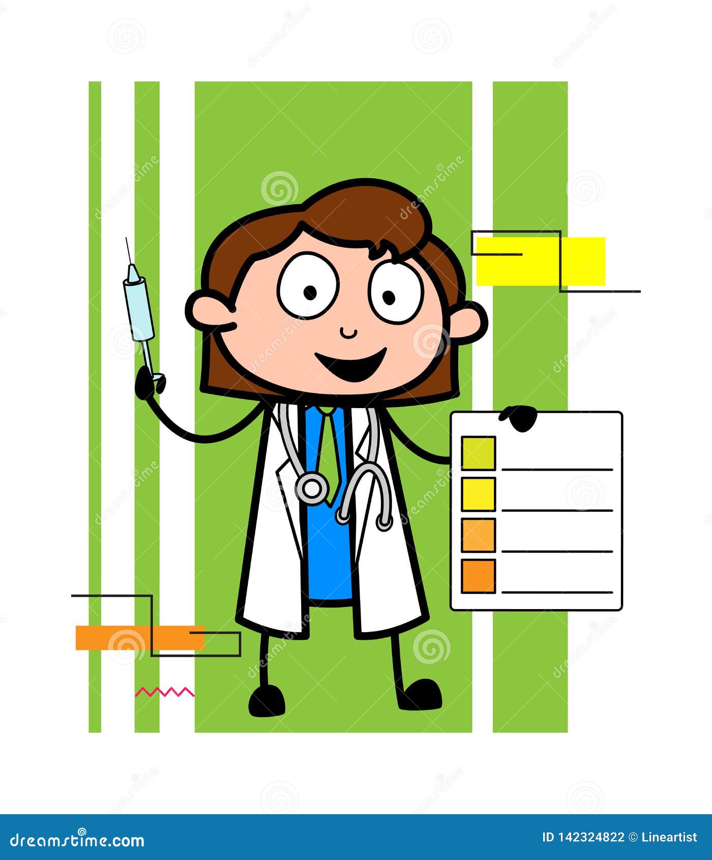 Cartoon Doctor Showing a Medical Report Vector Concept Stock ... Cartoon Doctor Showing a Medical Report Vector Concept Stock ...