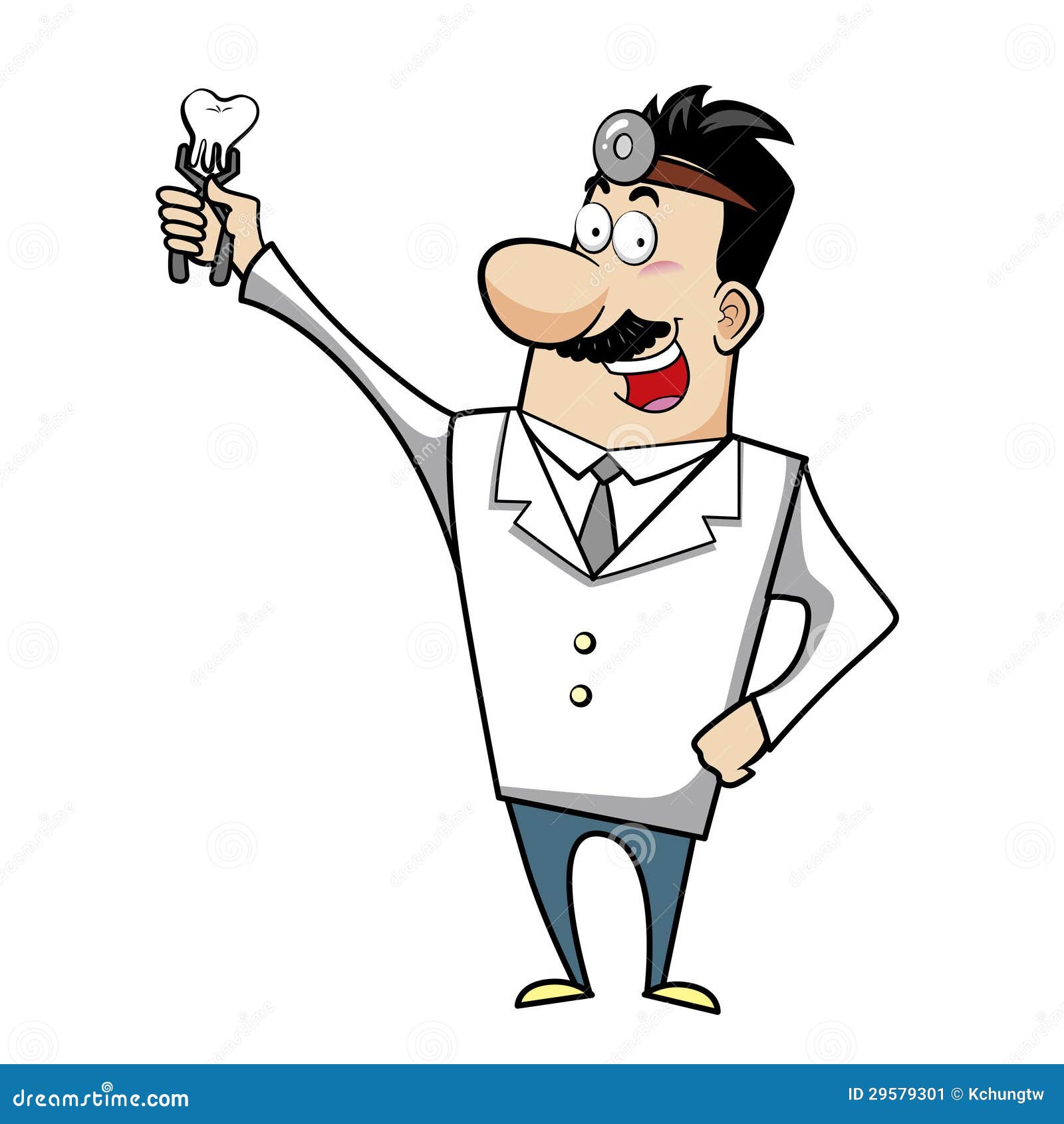 Cartoon Doctor with Tooth stock vector. Illustration of smile - 29579301