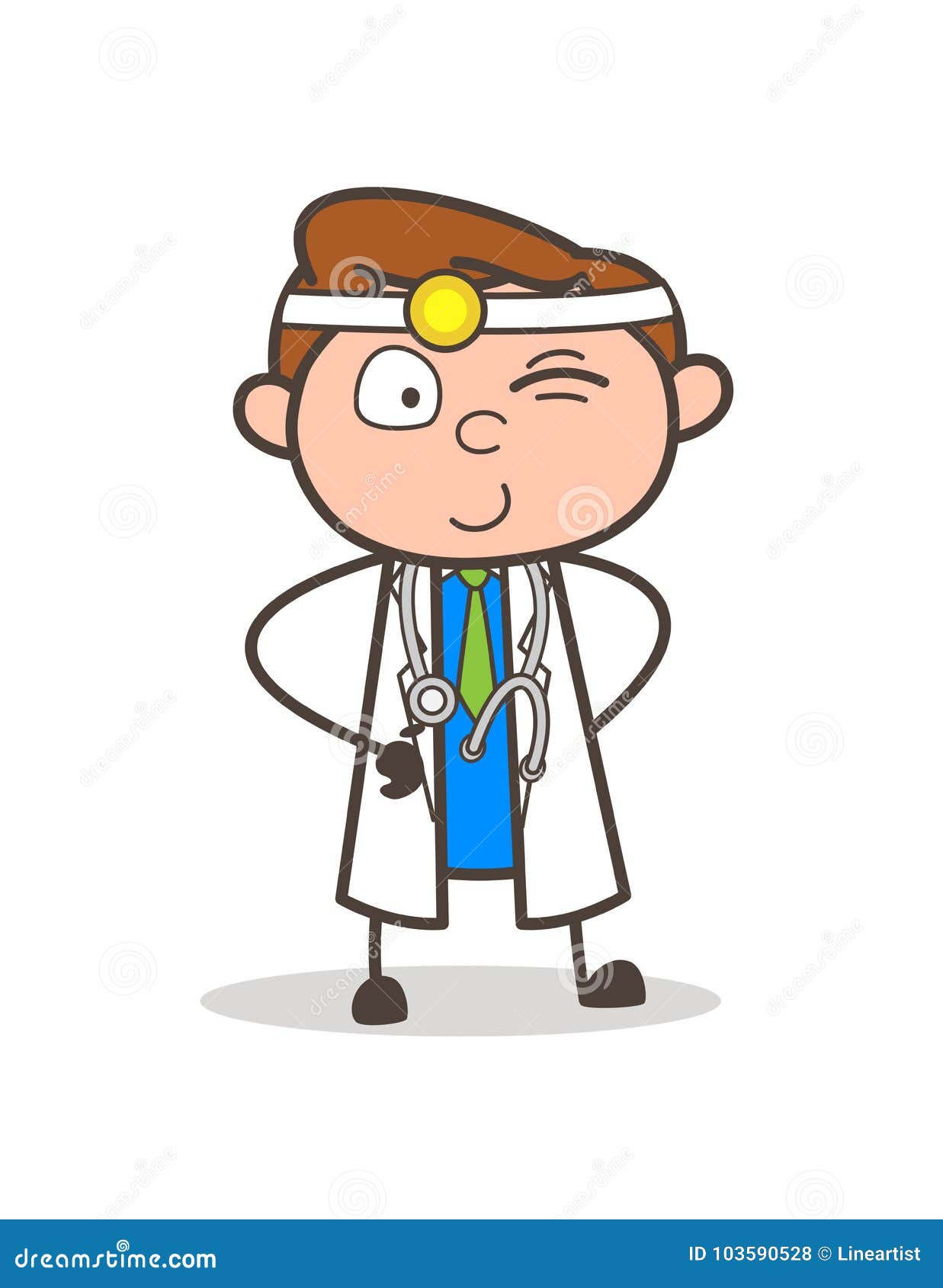 Cartoon Doctor Winking Eye Expression Vector Illustration Stock ... Cartoon Doctor Winking Eye Expression Vector Illustration Stock ...