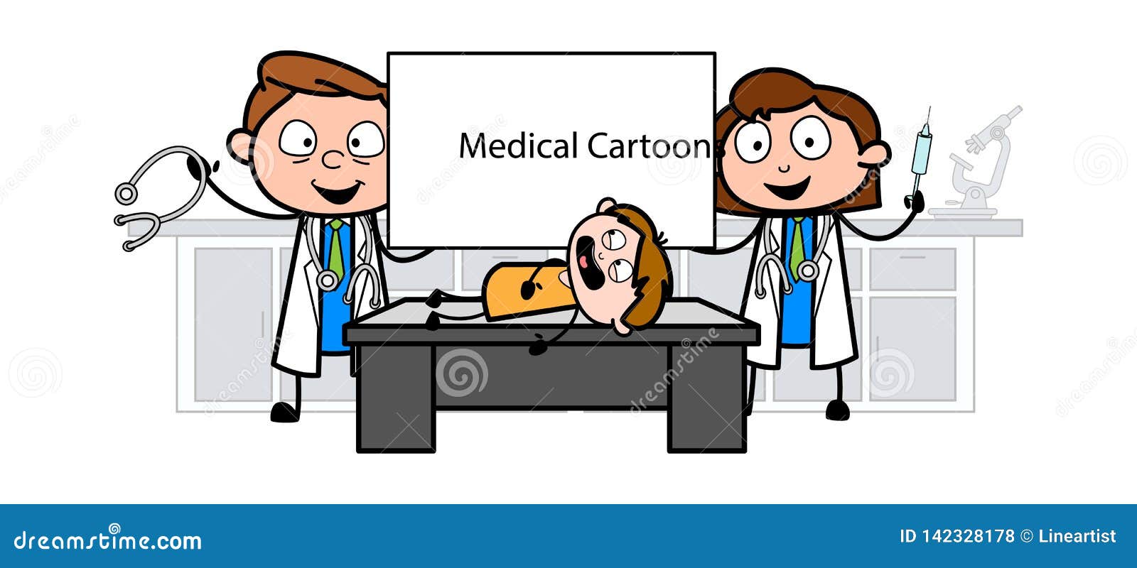Cartoon Doctors Organizing Free Medical Checkup Camp Vector Concept ...