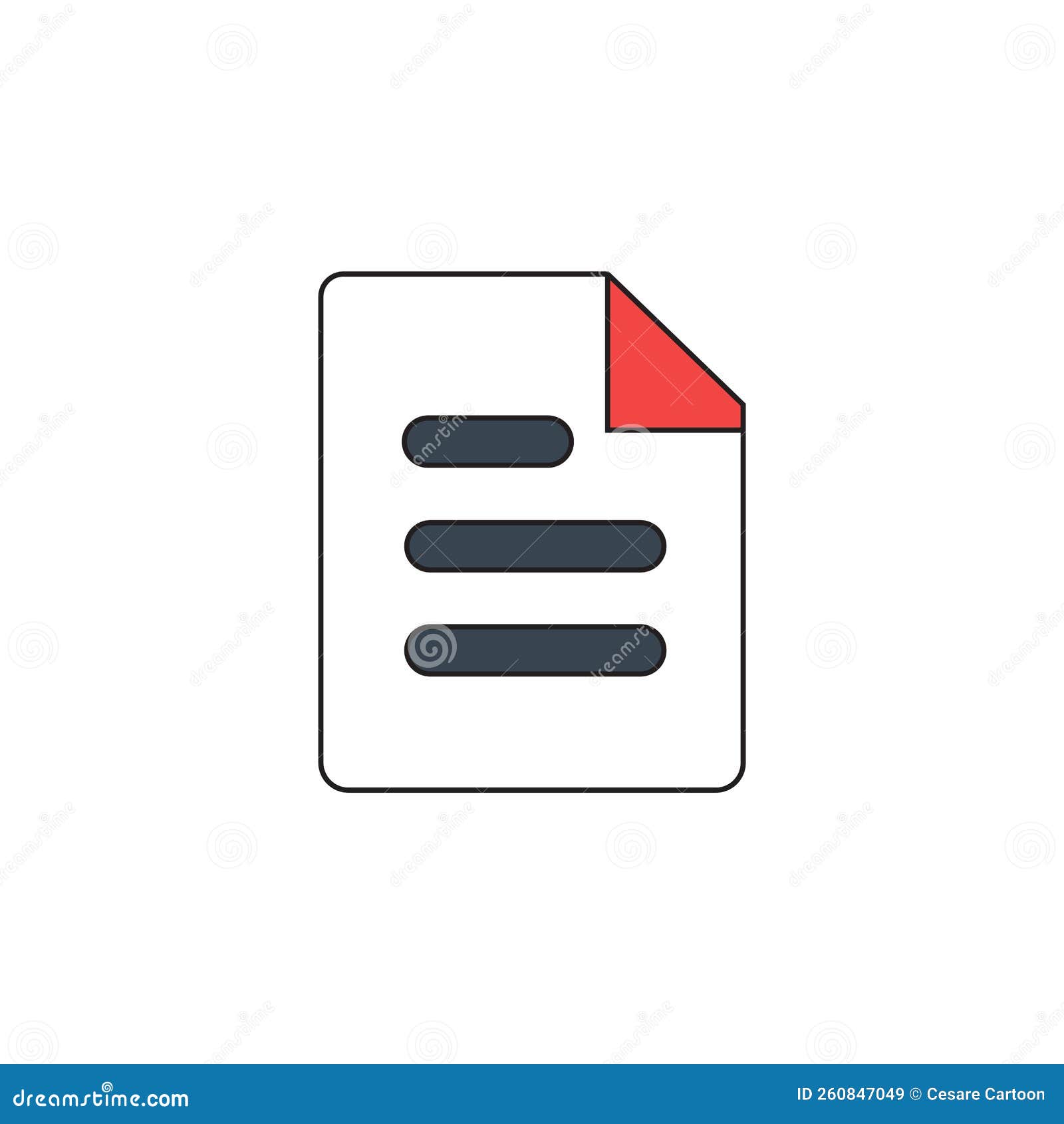 Cartoon document stock vector. Illustration of simple - 260847049