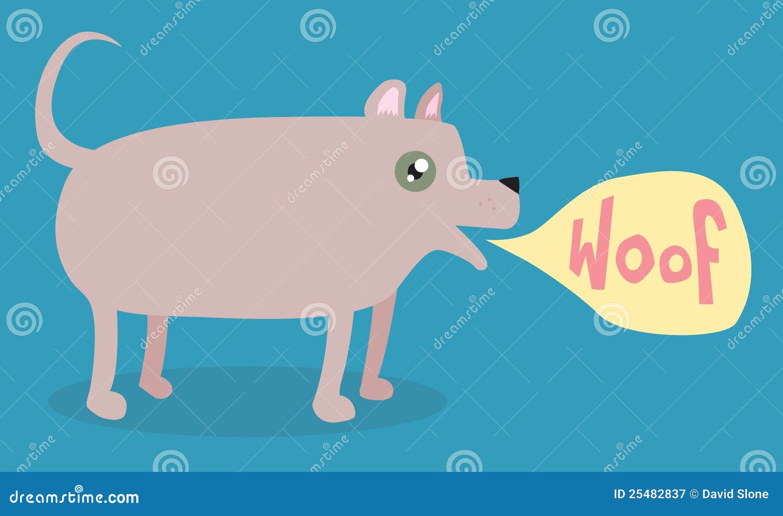 Cartoon Dog Barking stock illustration. Illustration of bark - 25482837