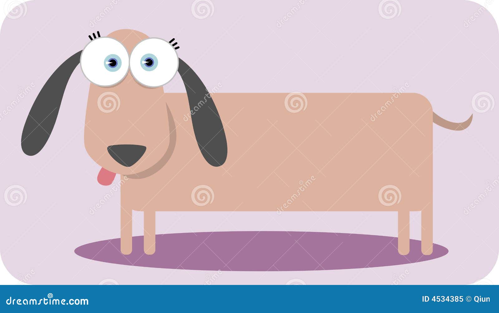 Cartoon dog with big eye stock vector. Illustration of cute - 4534385